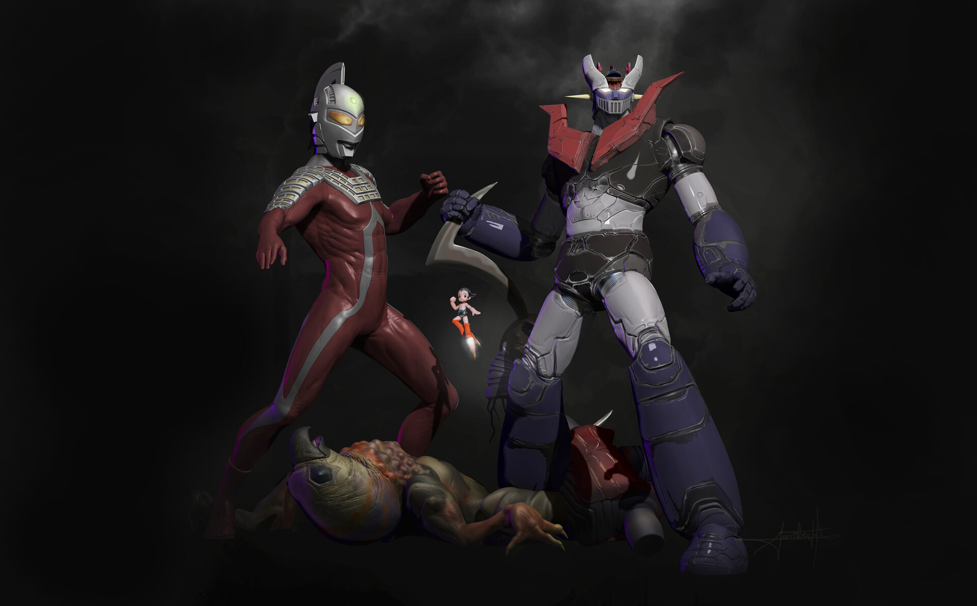 ArtStation - tres héroes