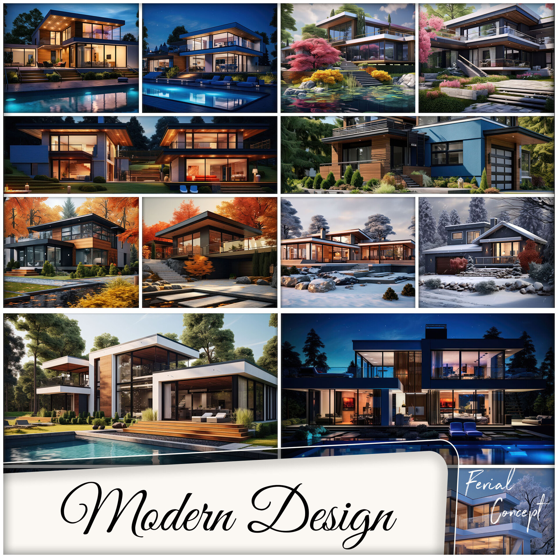 Ferial Concept - 🔹240 House Exterior Design [Modern] Reference Image ...