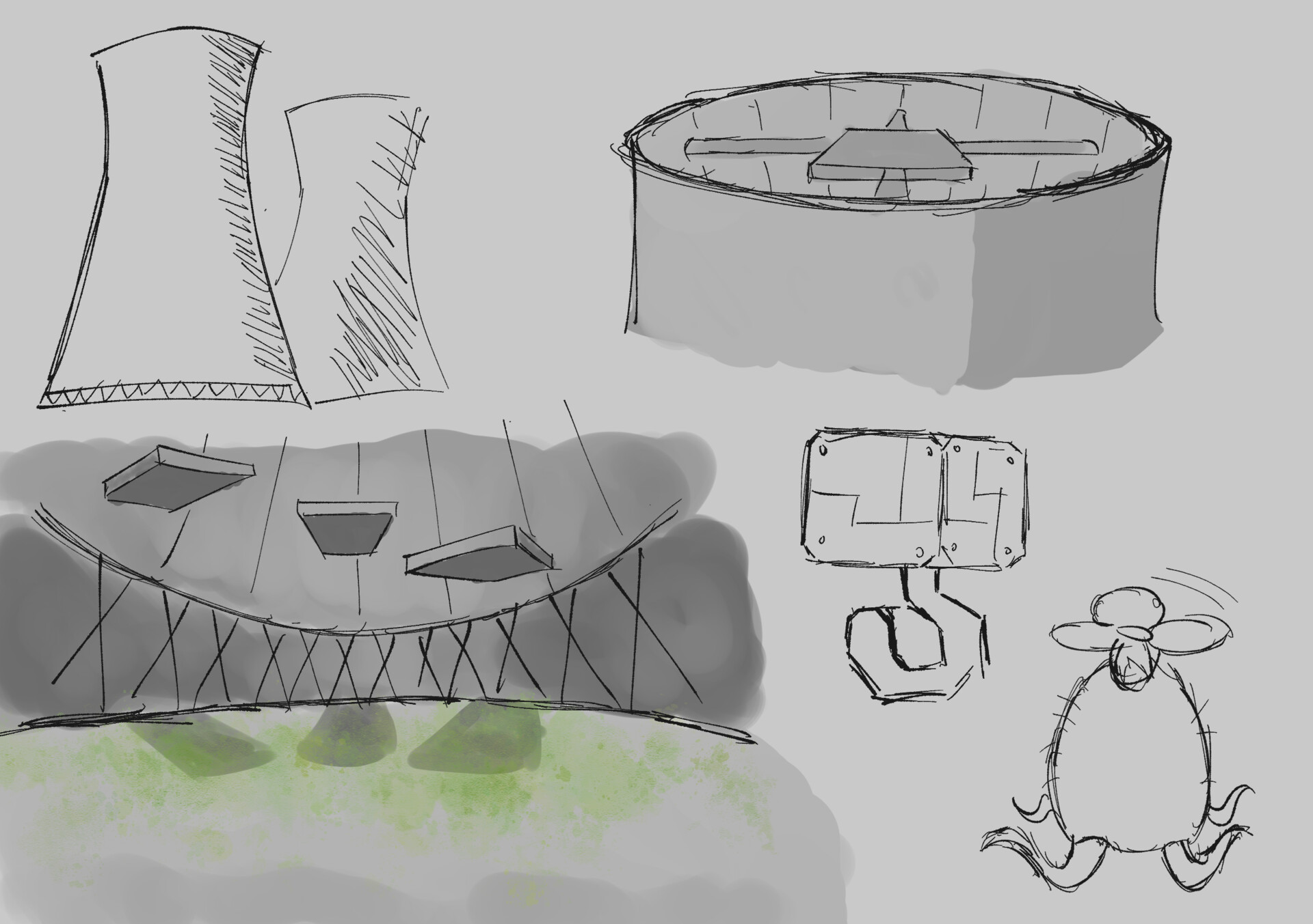 ArtStation - Cooling Tower Concept Art