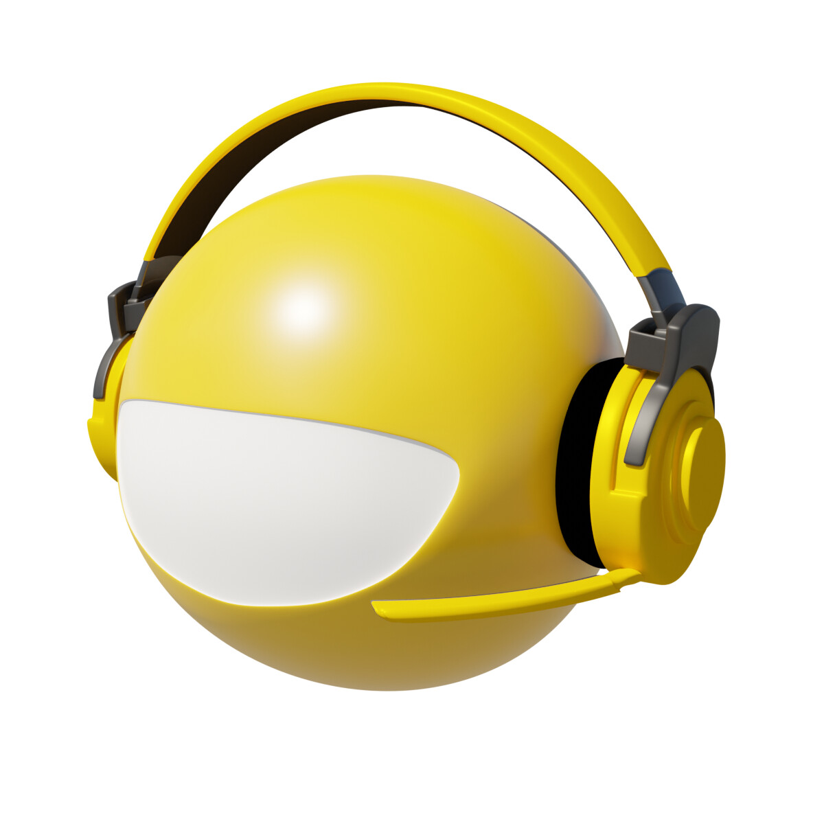 ArtStation - Smiling emoji wearing headset