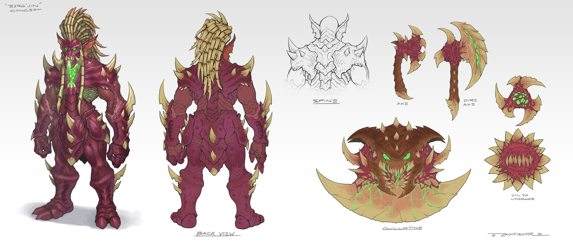 Zach Fischer - "ZERG'JIN" Hero Skin Concept