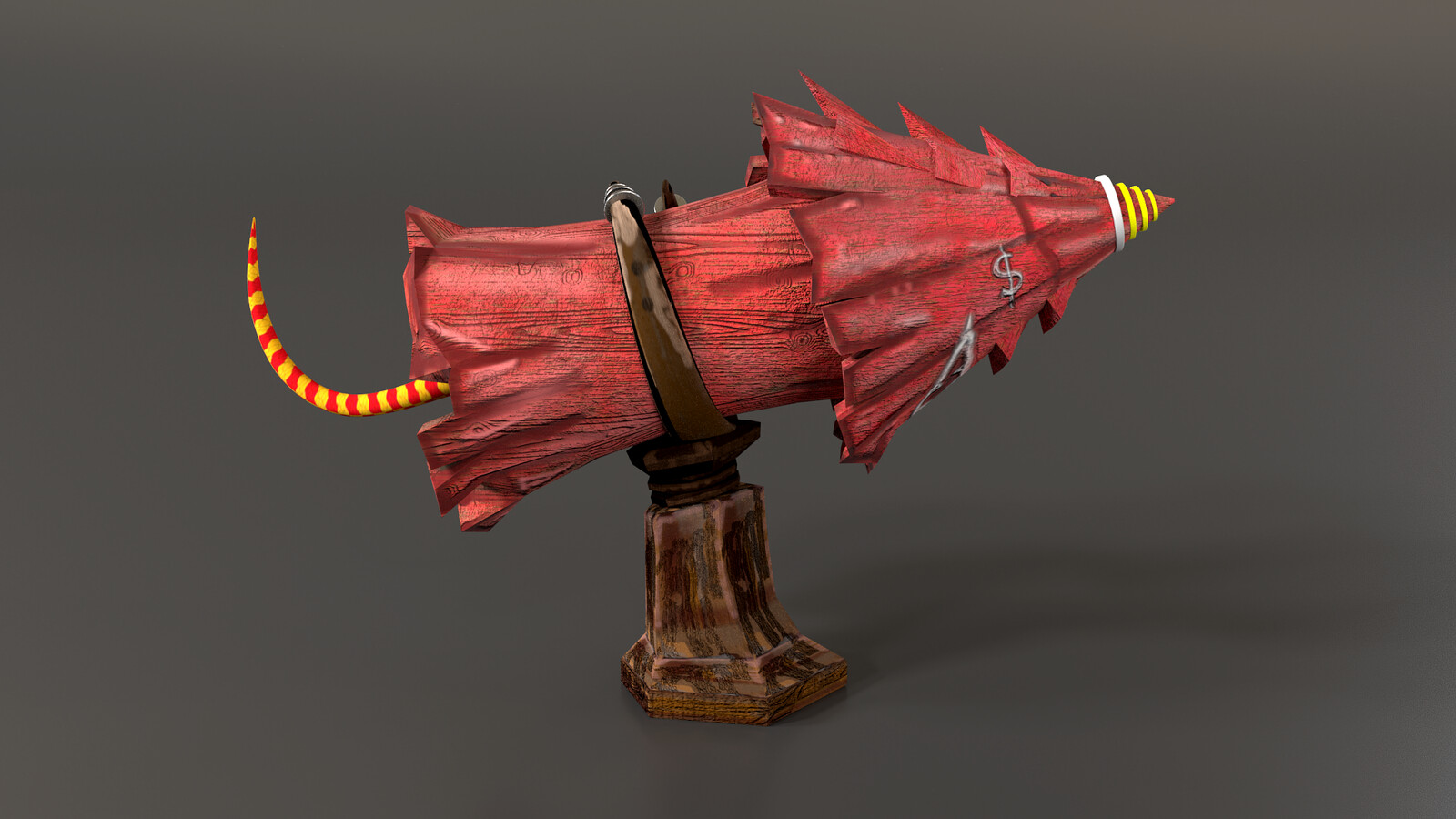 Tejas Sugandhi - Wooden Rocket - Gaming Asset