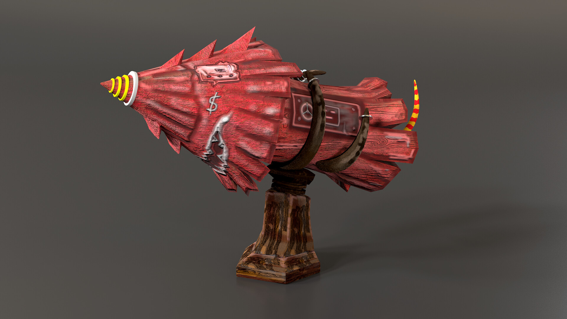 Tejas Sugandhi - Wooden Rocket - Gaming Asset