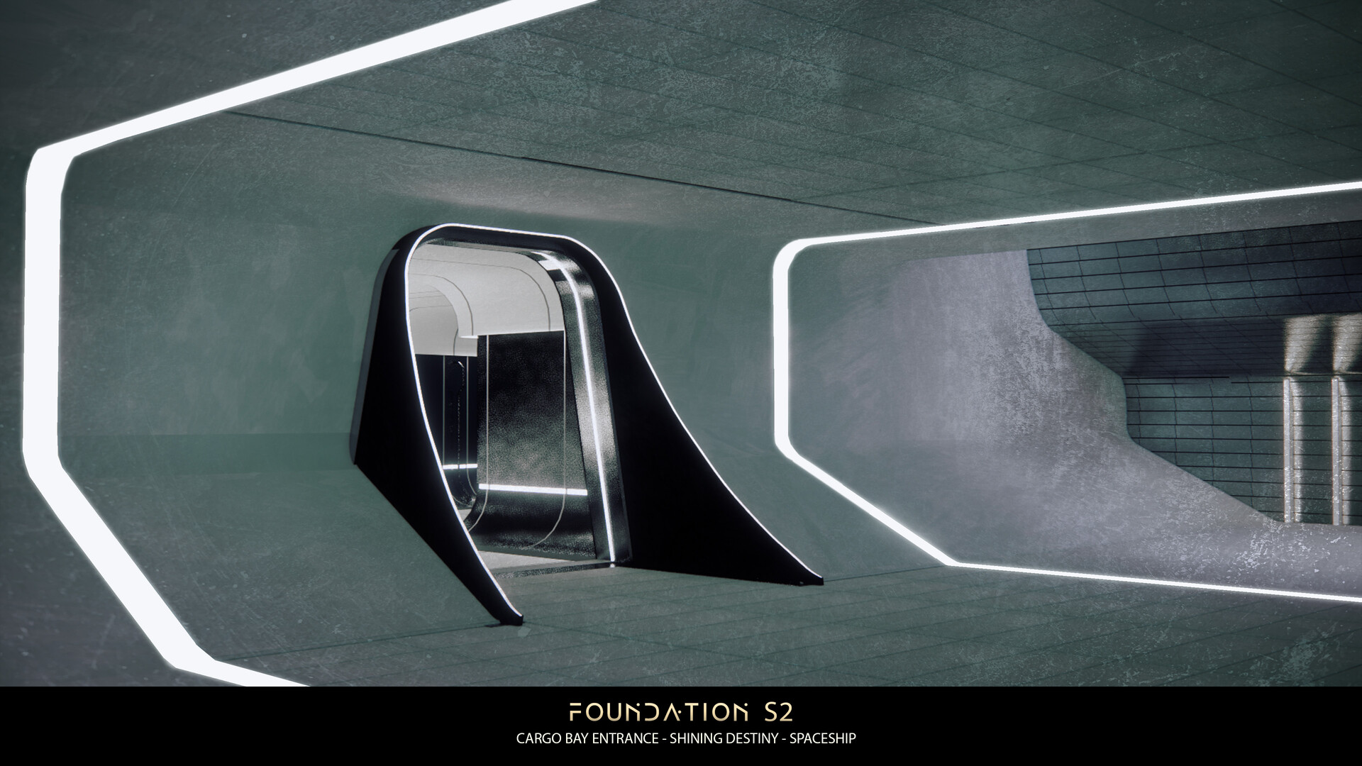 ArtStation - Foundation Season 2 - Int Shining Destiny - Cargo Bay Entrance