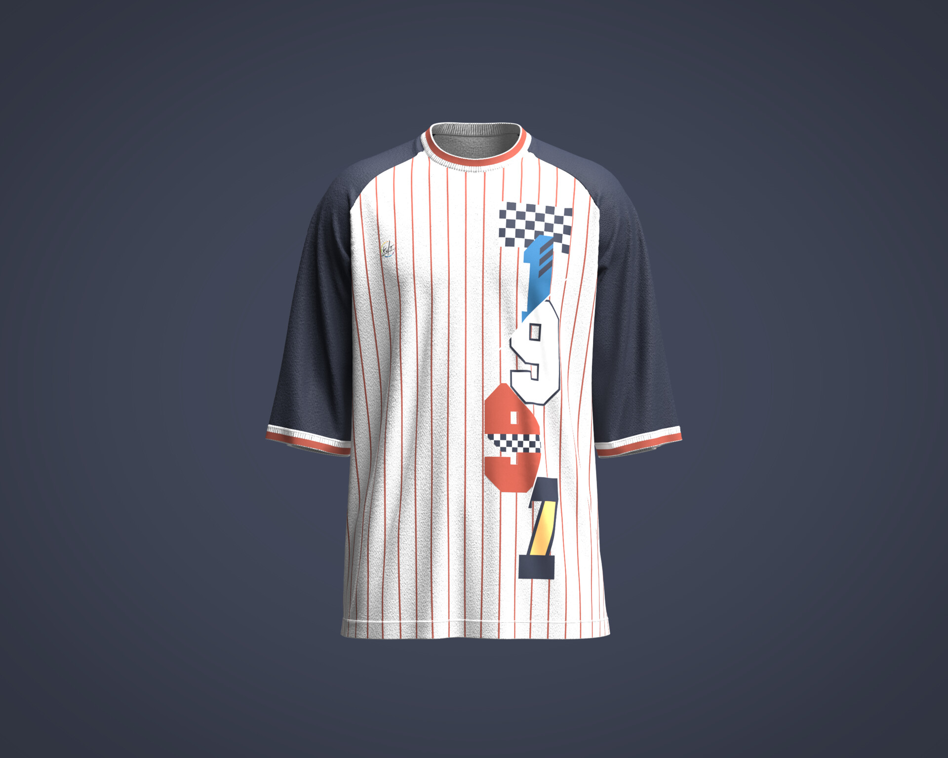 ArtStation - Baseball printed Reglan Oversized t-shirt