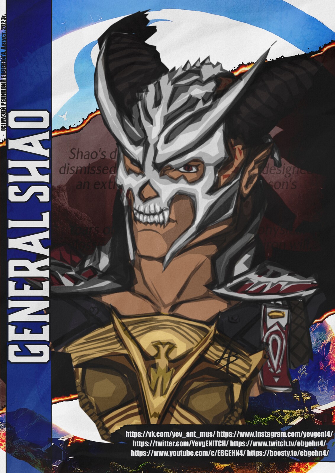 Yevgeniy Titov - General Shao Poster-Portrait | Mortal Kombat 1 Art