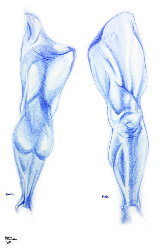 how to draw powerful legs