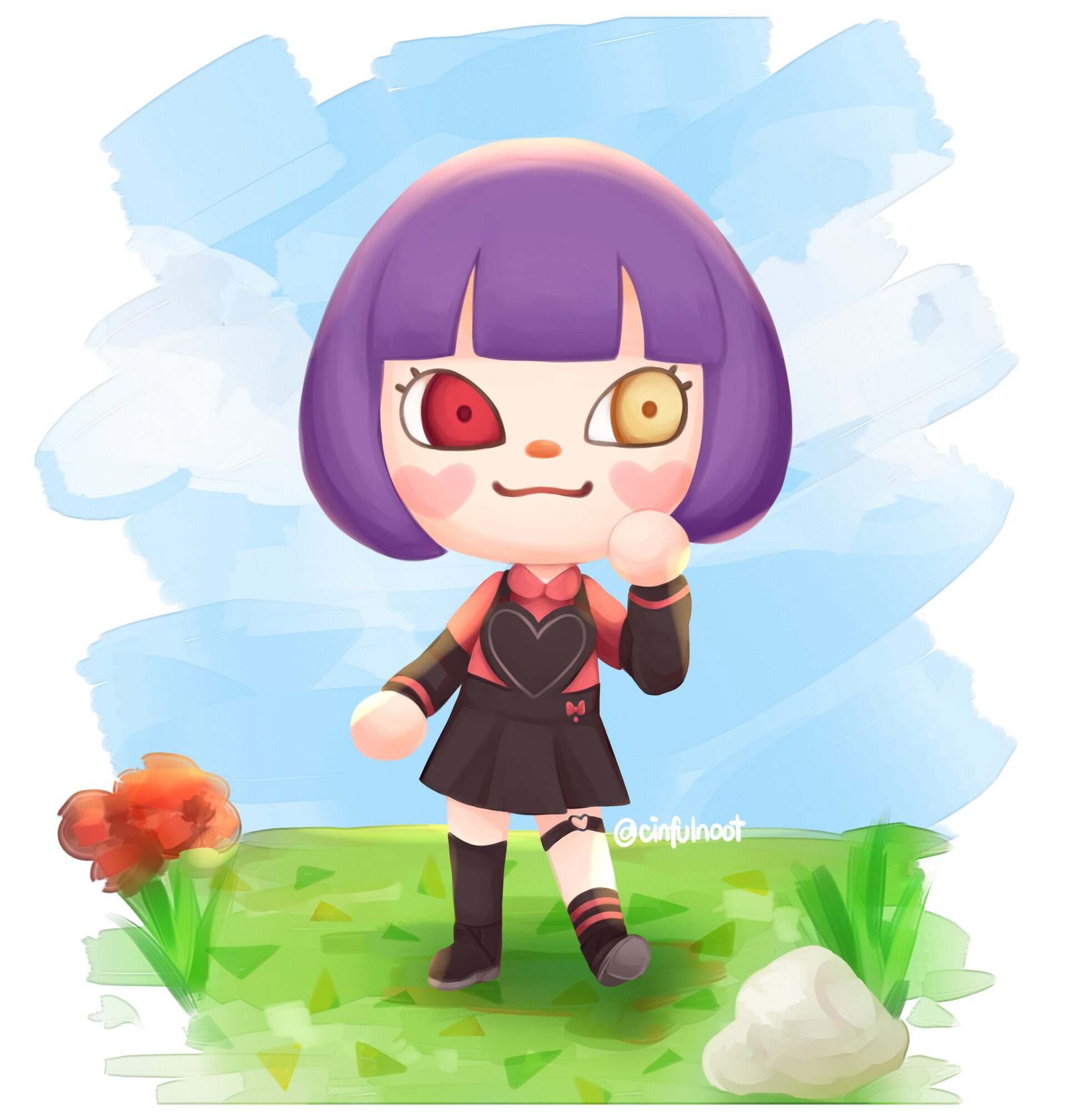 ArtStation - Animal Crossing style Maddie + Discontinued Study
