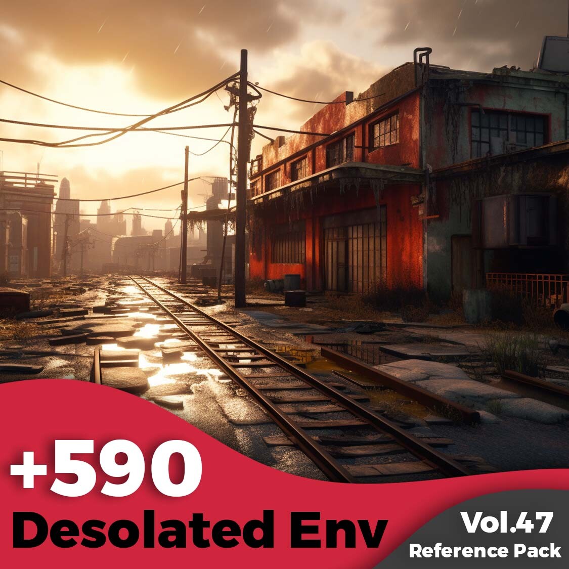 Concept Art - +590 Desolated Environment Concept (4k) | Vol_47