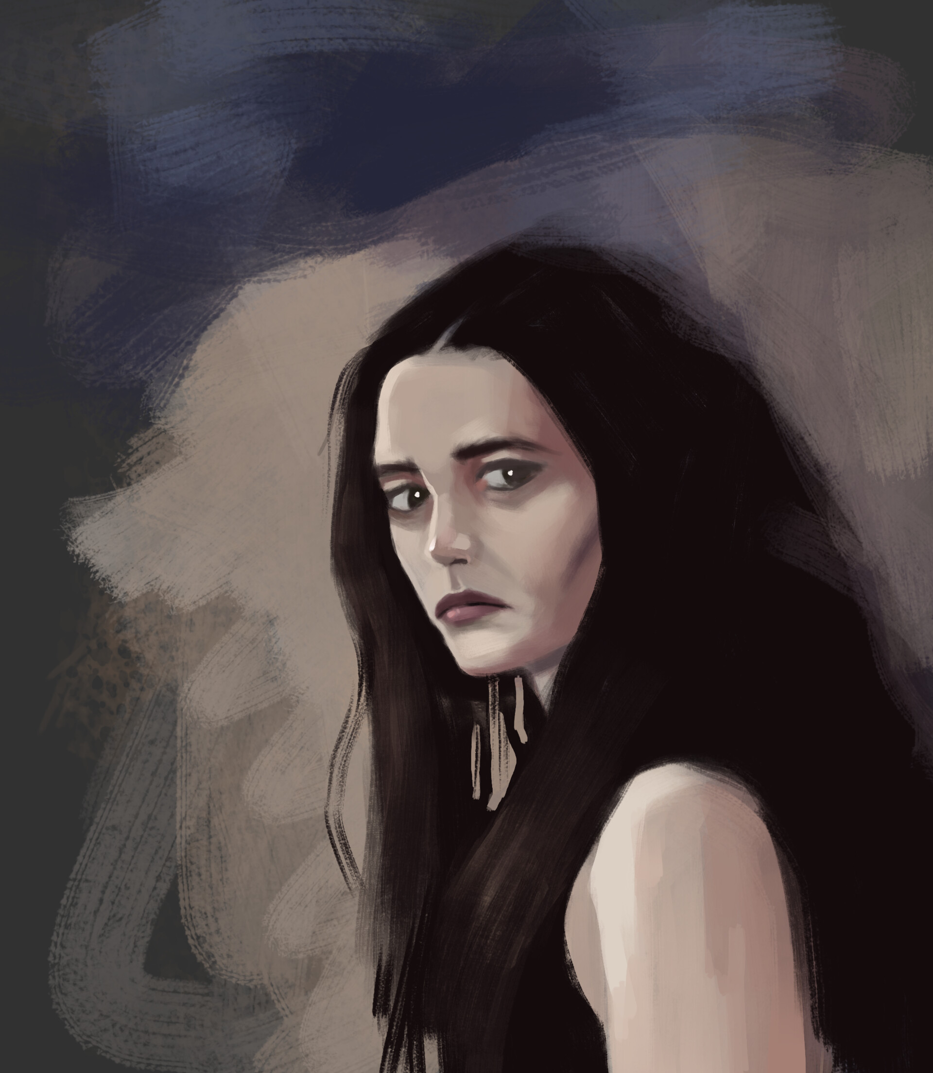 ArtStation - Eva Green Digital Painting Practice on Krita