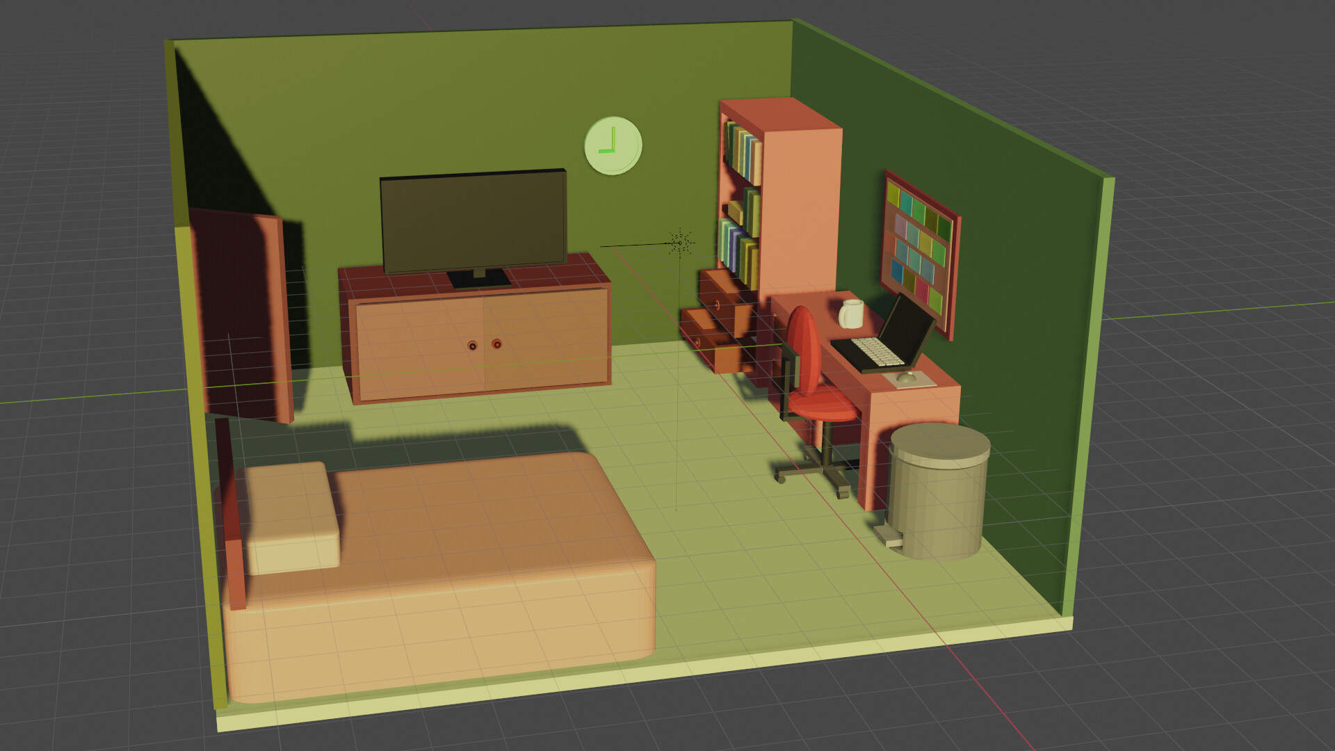 ArtStation - A comfy green room.