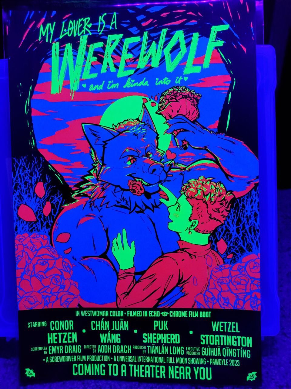 ArtStation - Werewolf blacklight movie poster