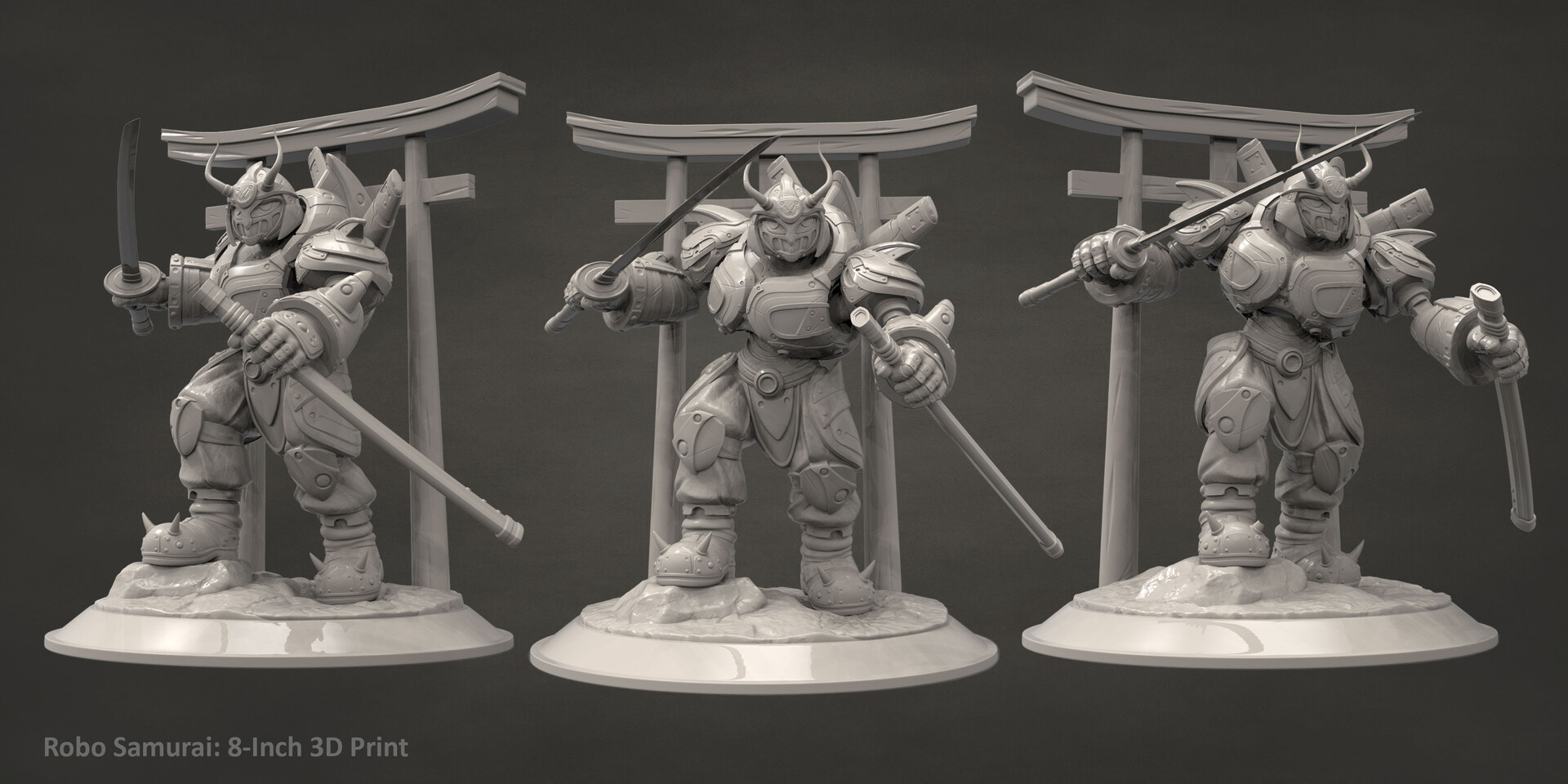 ArtStation - Robo Samurai: 8-Inch 3D Print