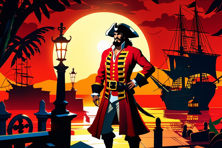 ArtStation - pirate captain in a red costume