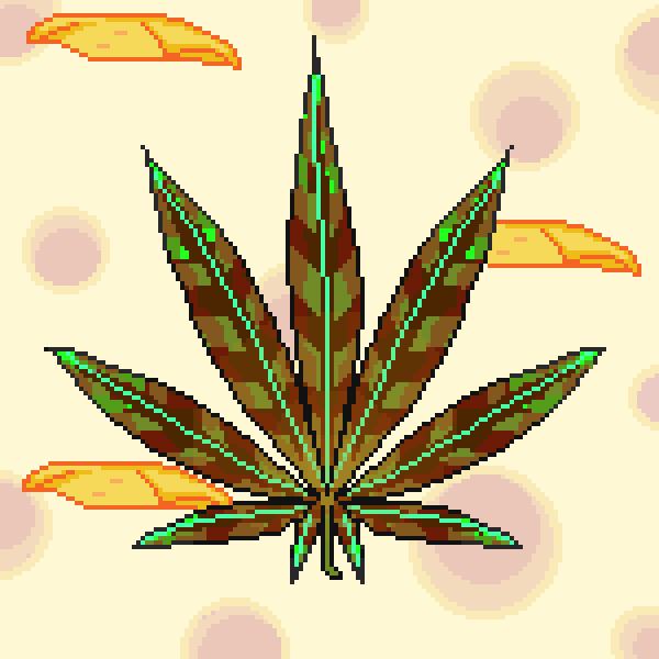 weed leaf pixel art