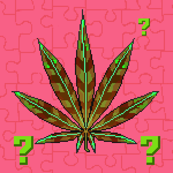 weed leaf pixel art