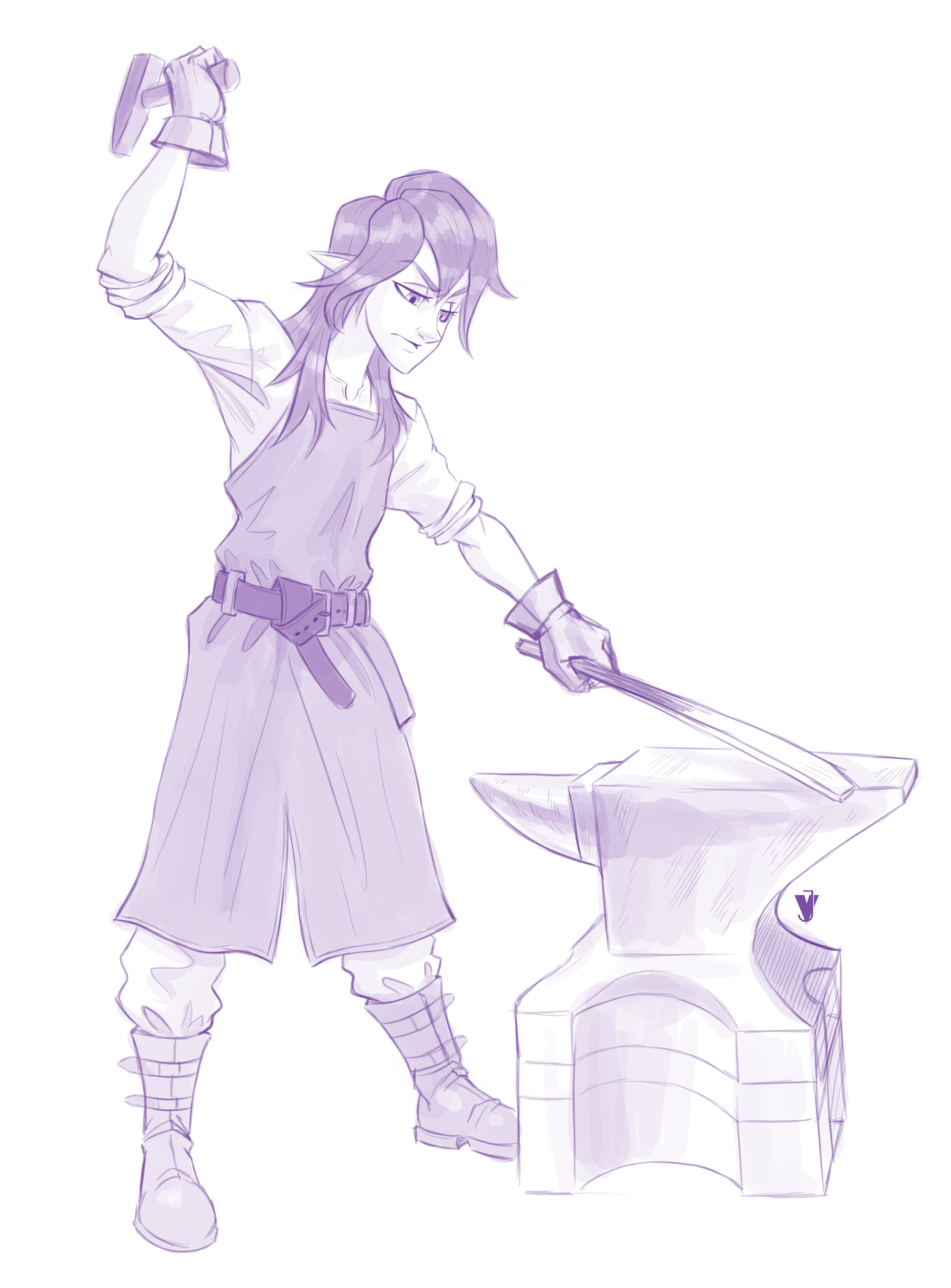 ArtStation - Commission artwork - full body - sketch