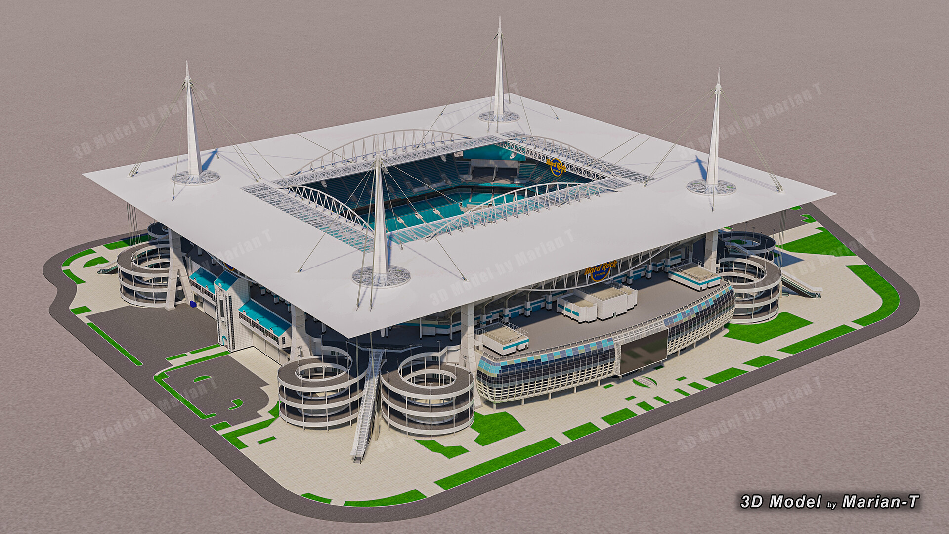 ArtStation - Hard Rock Stadium Miami-Florida USA 3d model