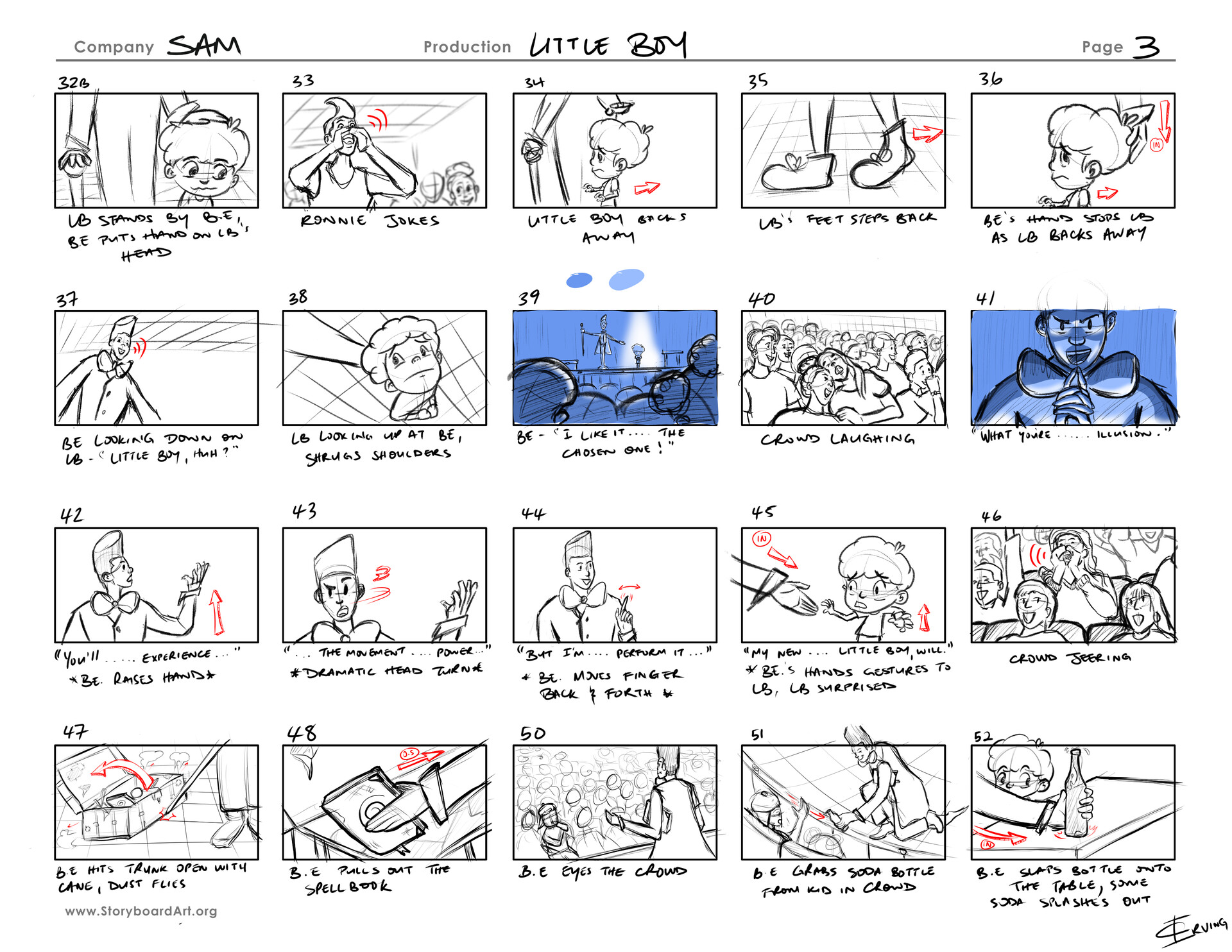 Chevon Irving - Little Boy- Storyboard