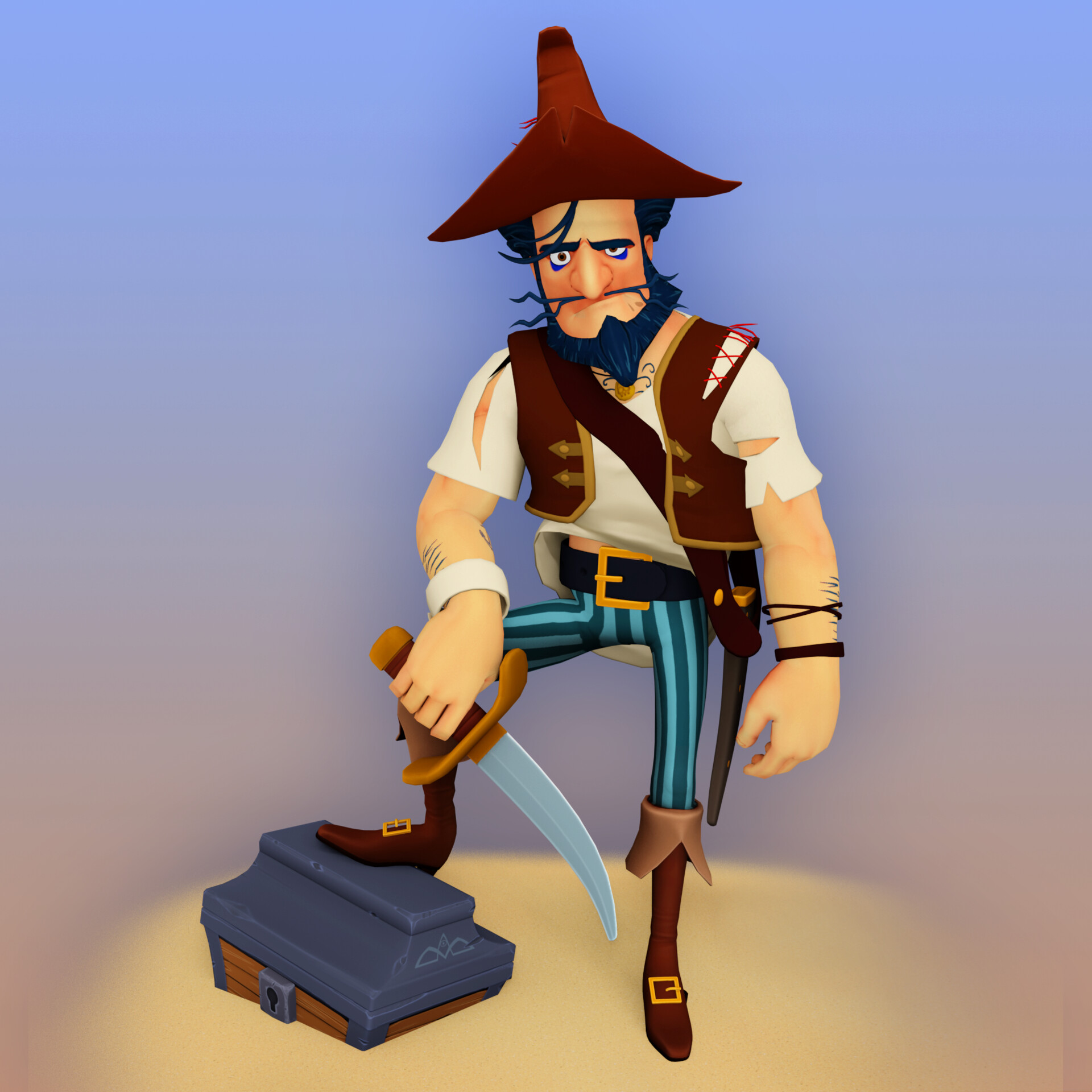 ArtStation - Pirate, Barmaley. Russian fairy tales.