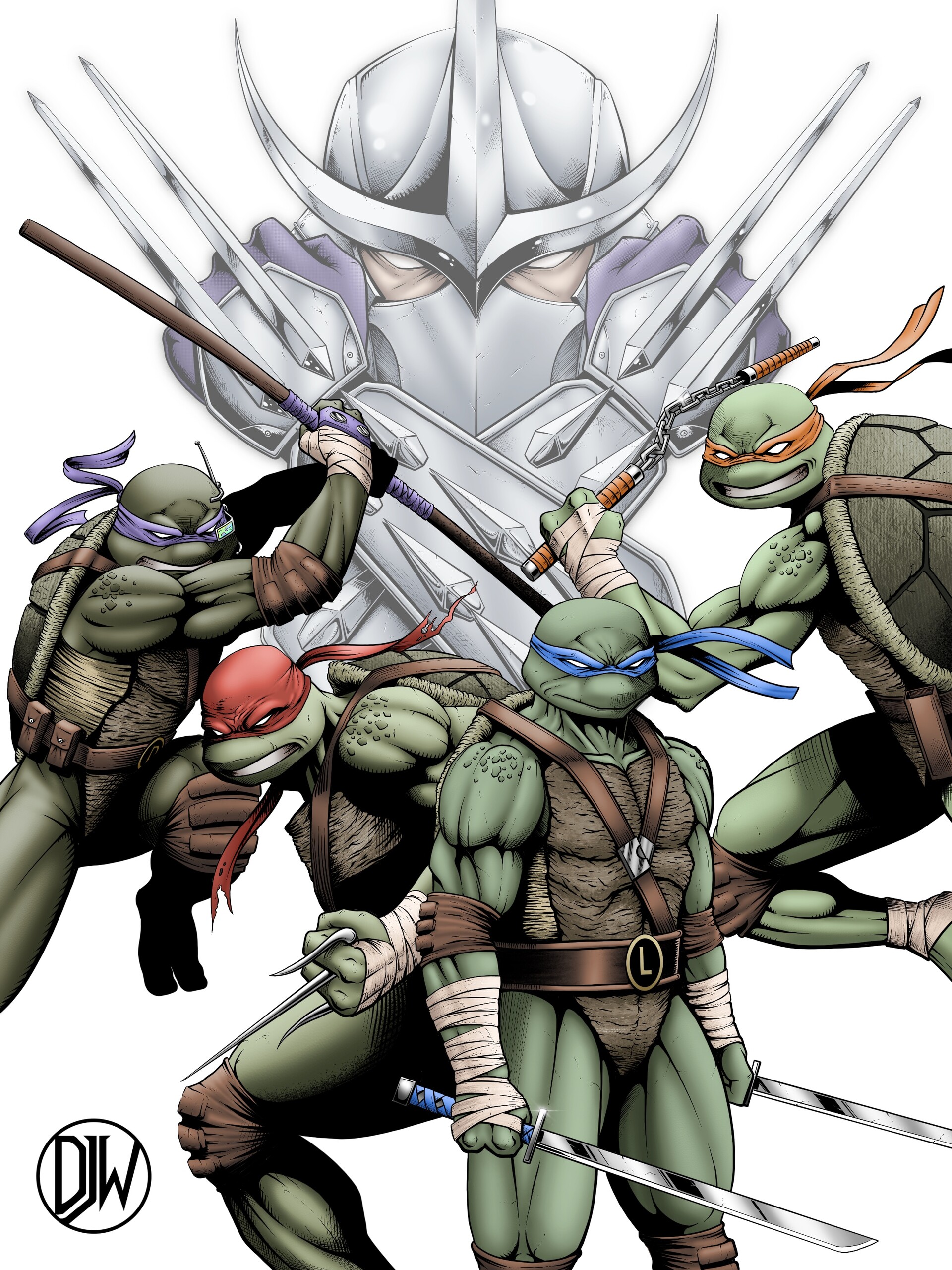 color picture ninja turtles