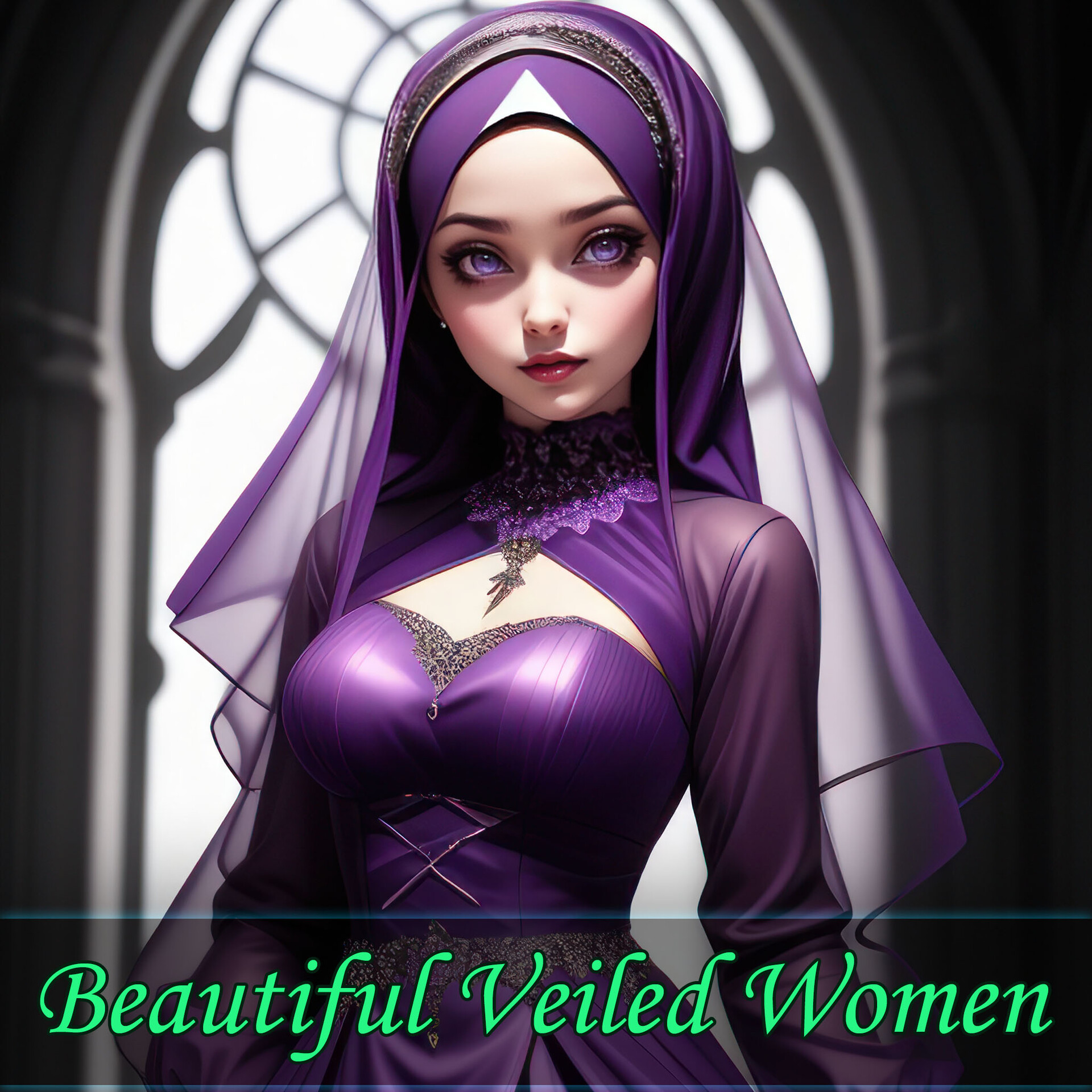 ArtStation - +420 Beautiful Veiled Women Reference Pack_ 4k