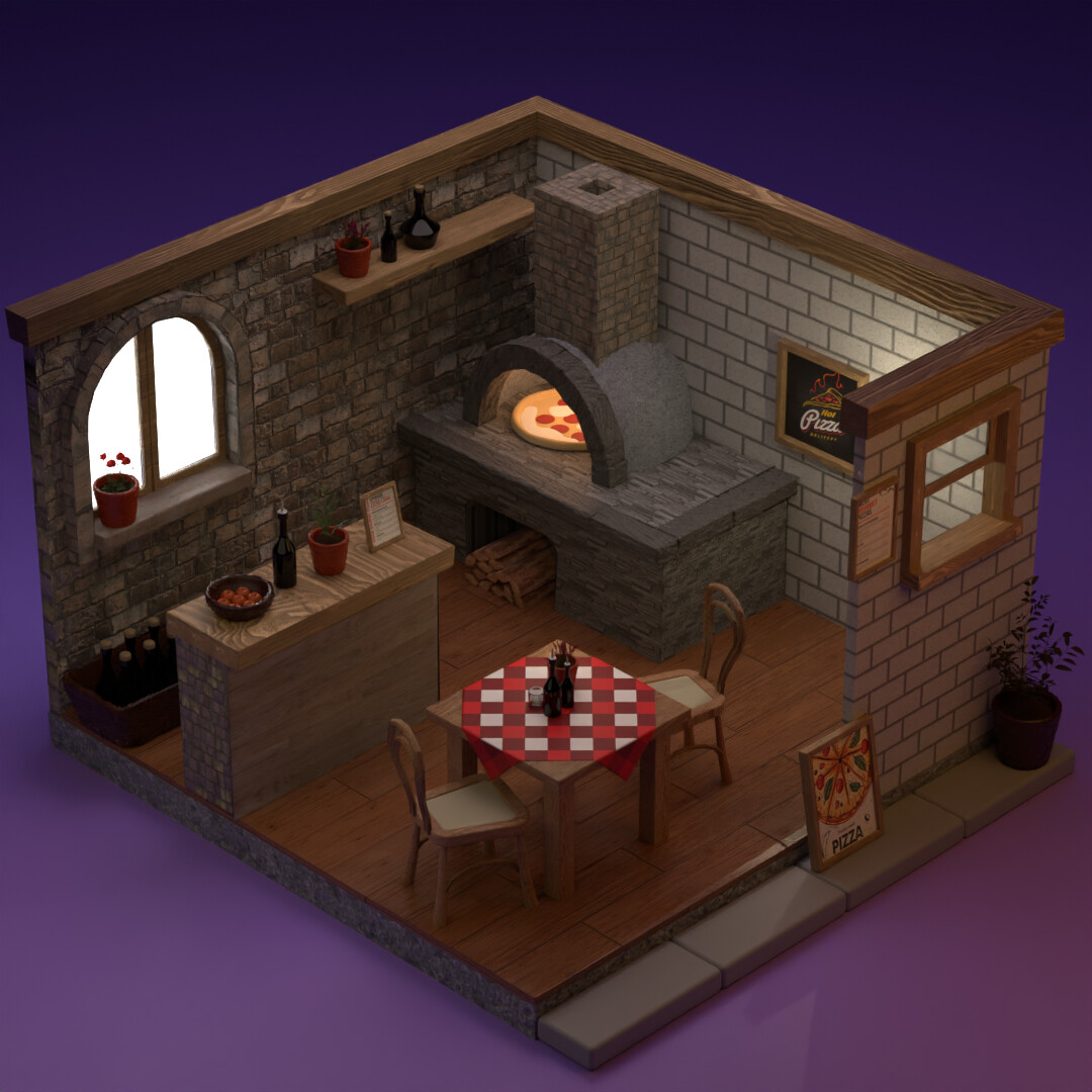 ArtStation - Isométric pizza