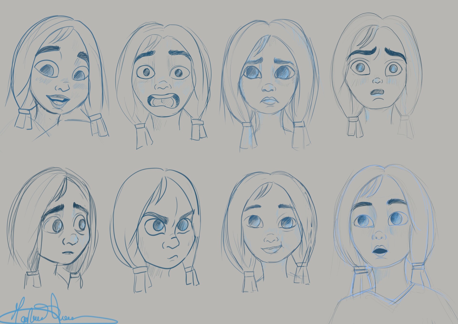 ArtStation - facial expression- study