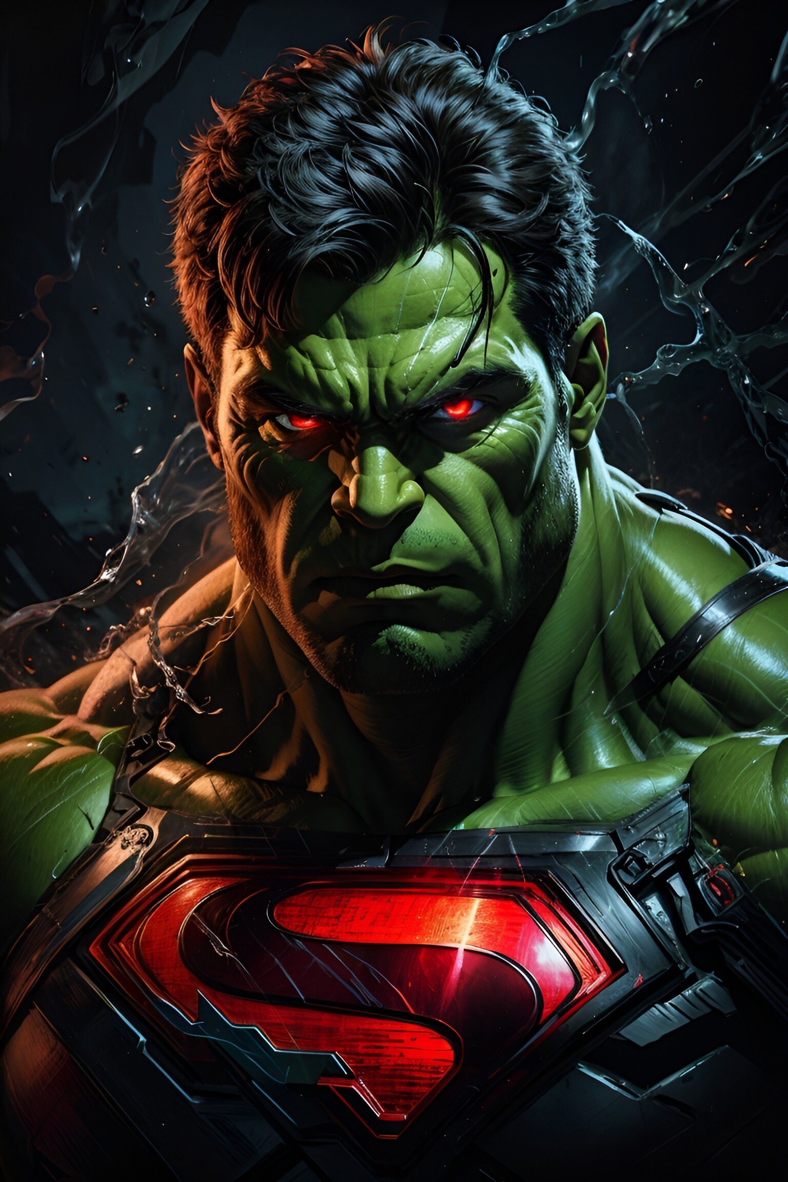 Superman Glowing Red Eyes