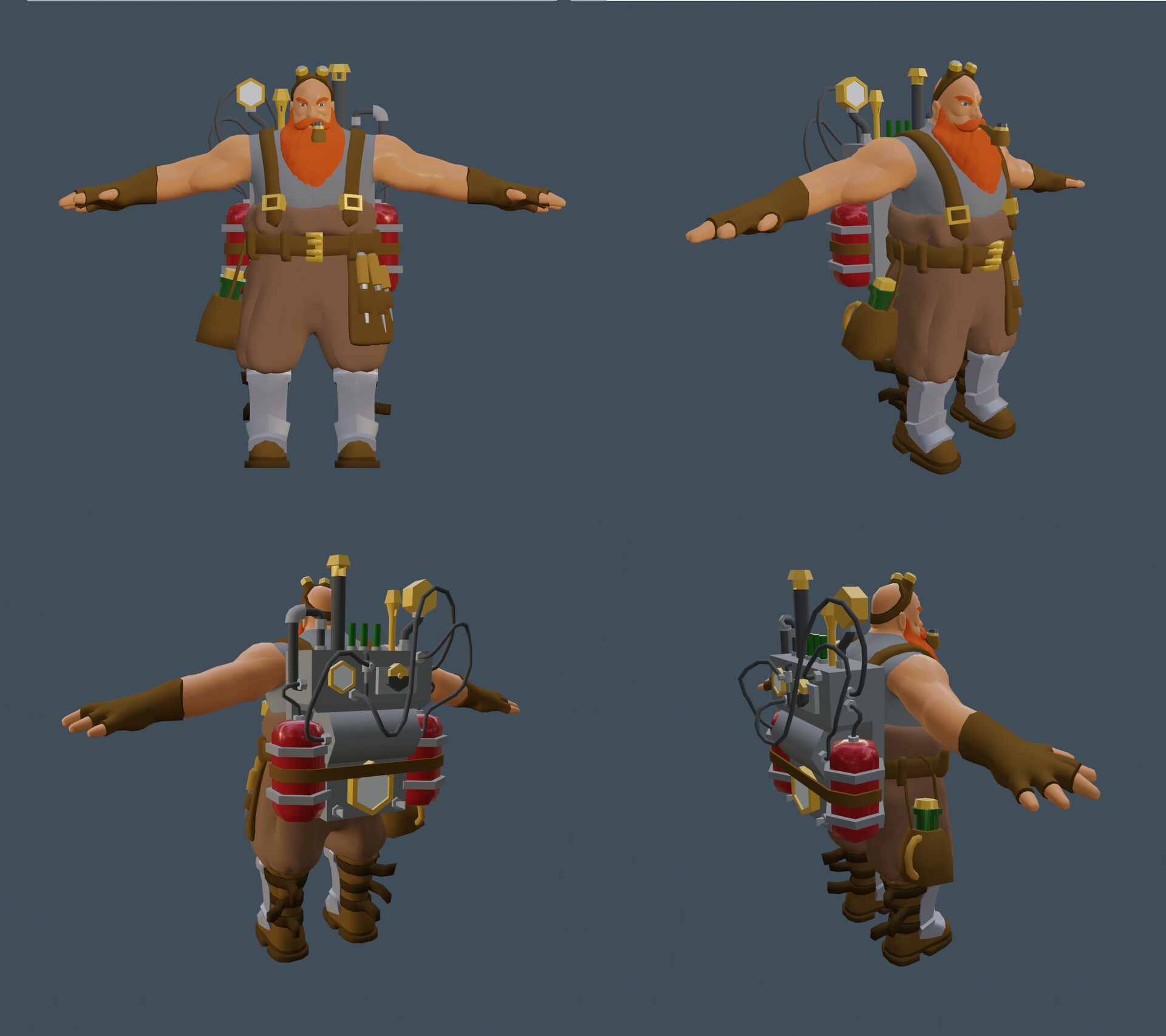 ArtStation - Steampunk Dwarf Engineer