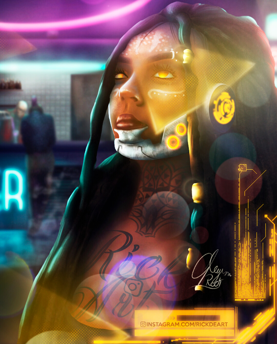 ArtStation - Cyberpunk Box Braid Girl