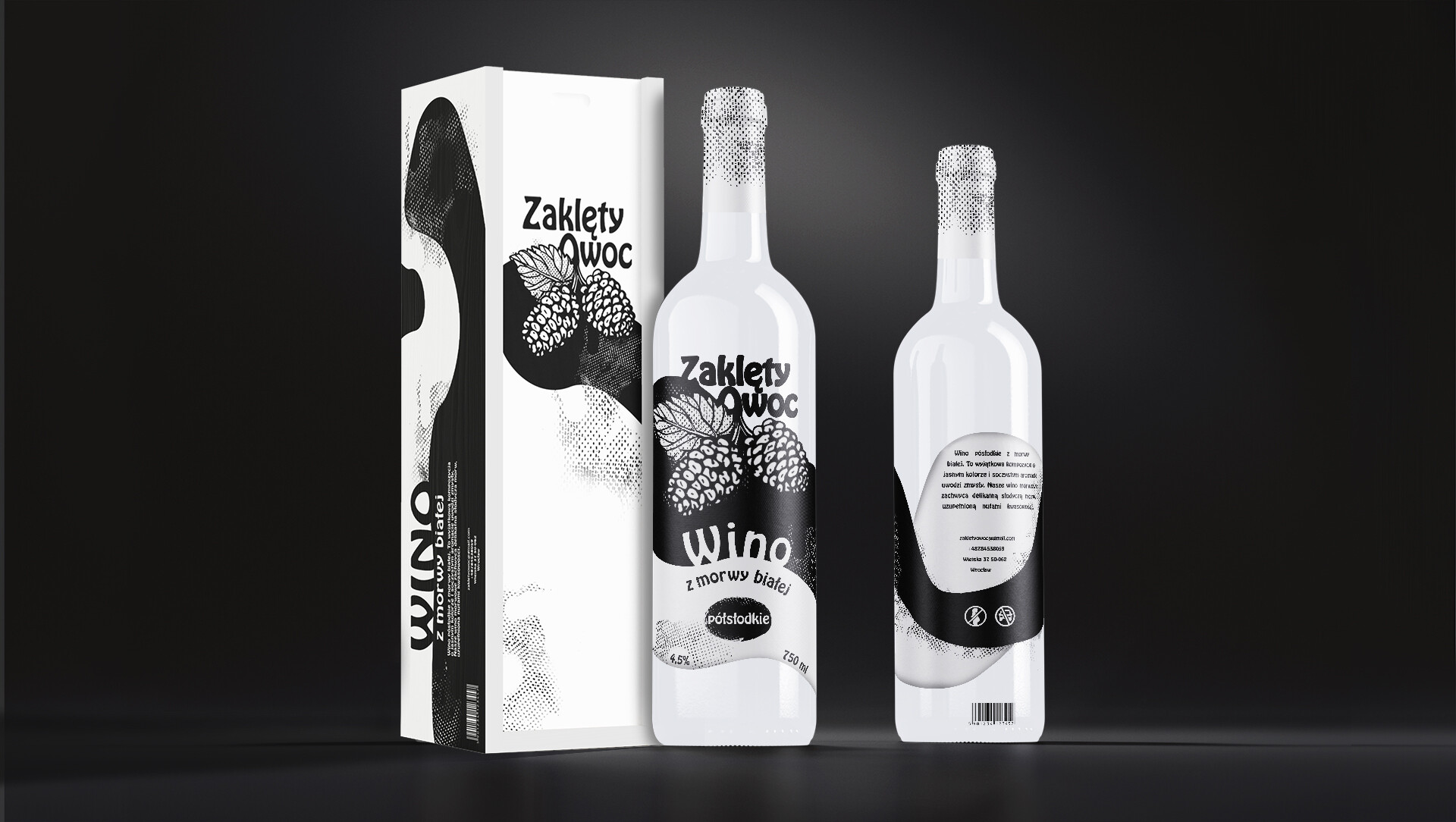 ArtStation - Product design for a small winery named "Zaklęty Owoc."