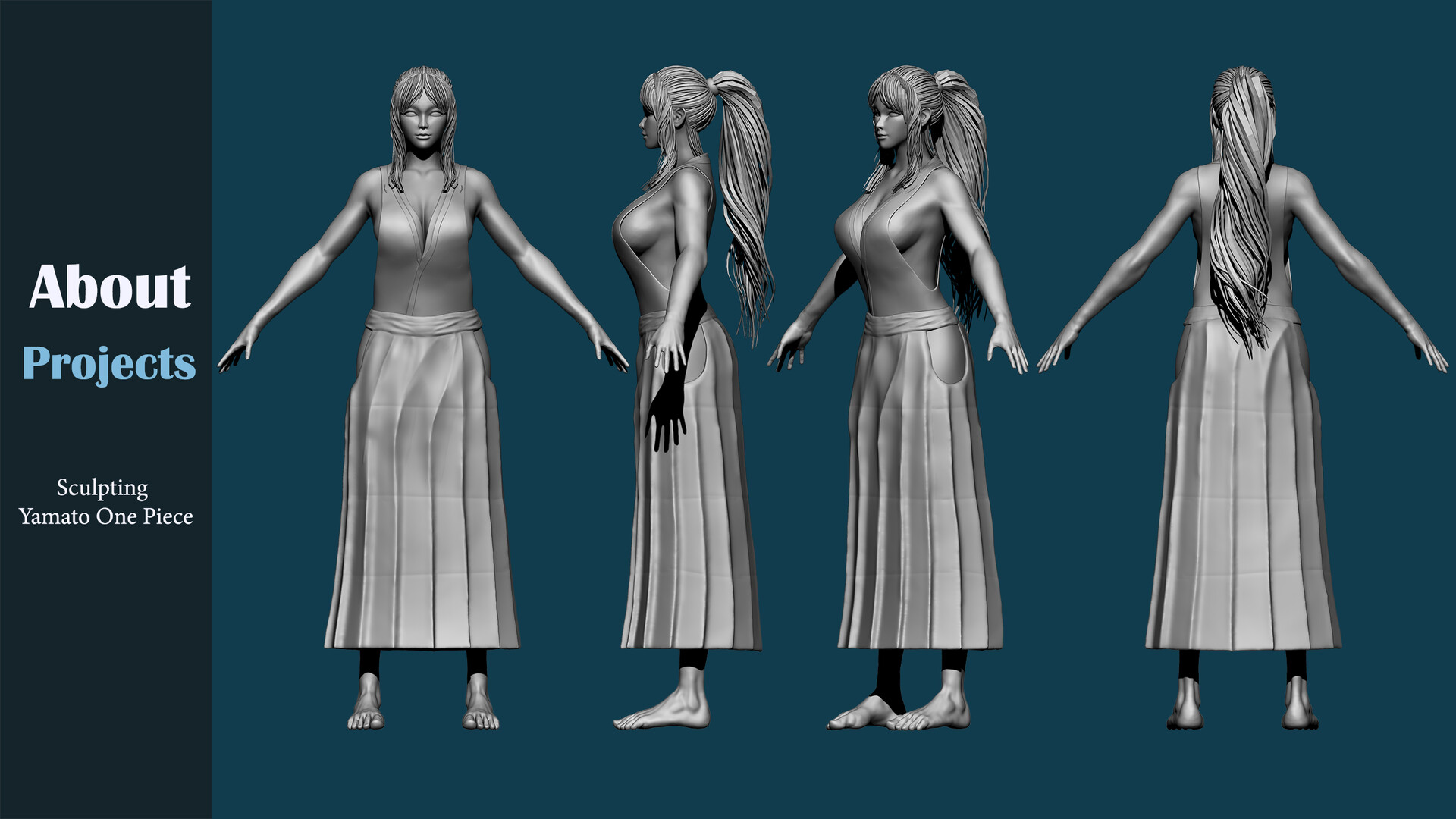 ArtStation - Fanart yamato in anime one piece