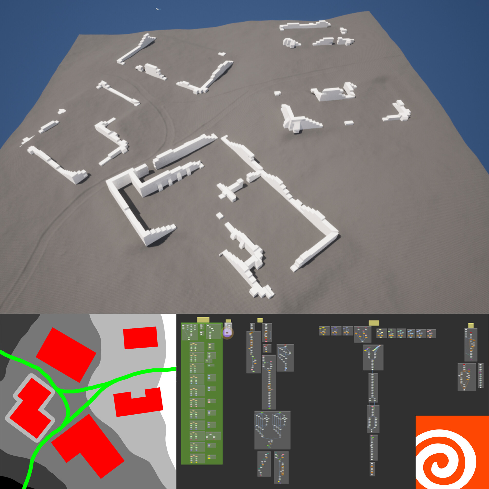ArtStation - Village Ruin Generator - Houdini to Unreal 5 Tool