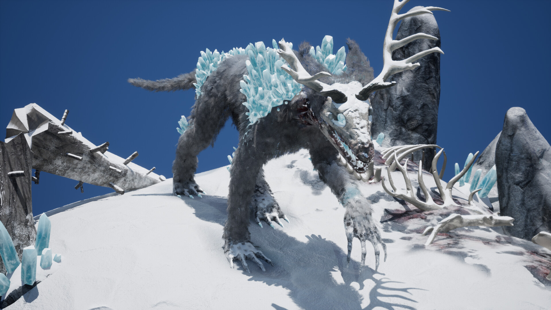 ArtStation - Crystal Wendigo Diorama