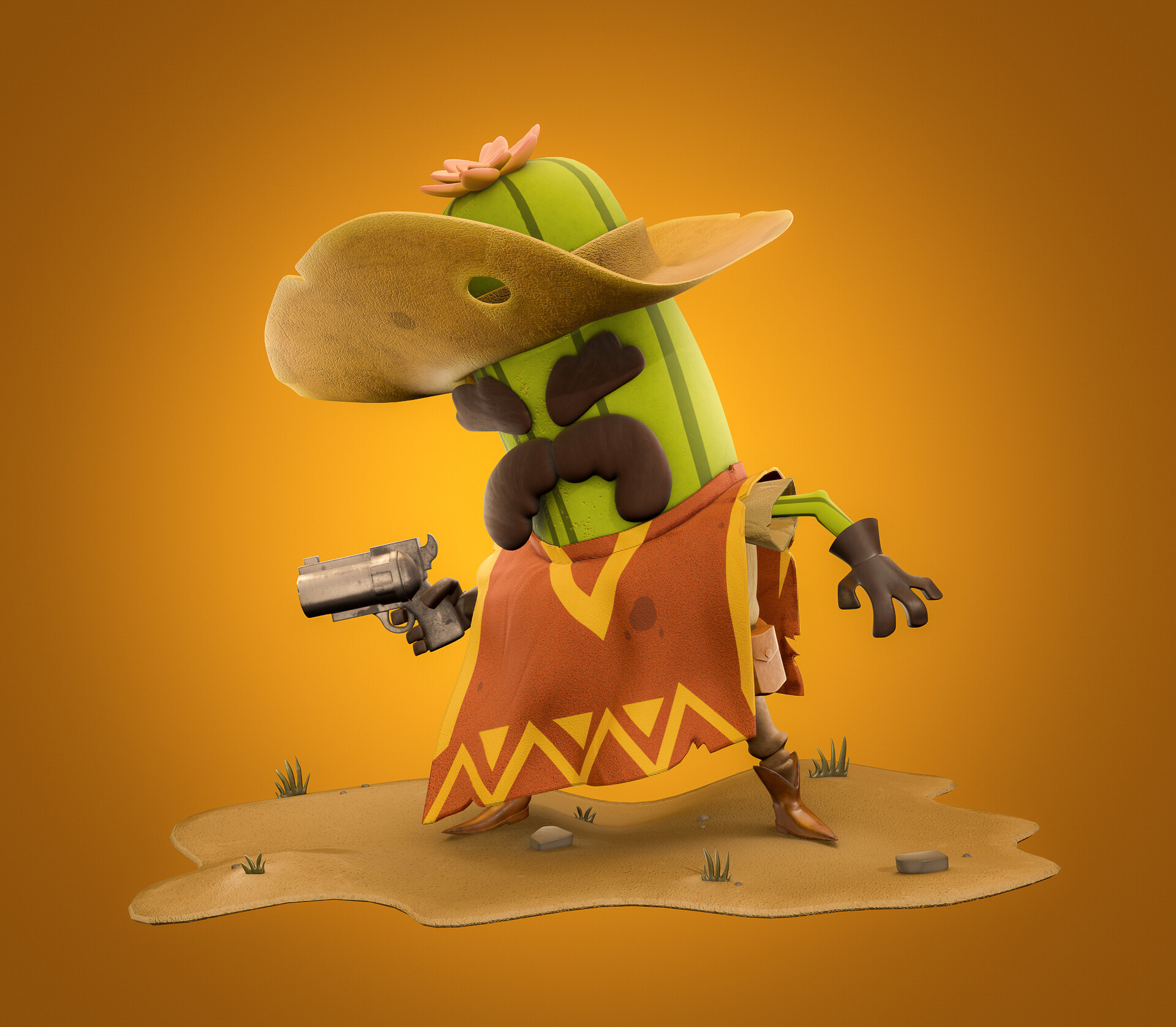ArtStation - cactus cowboy