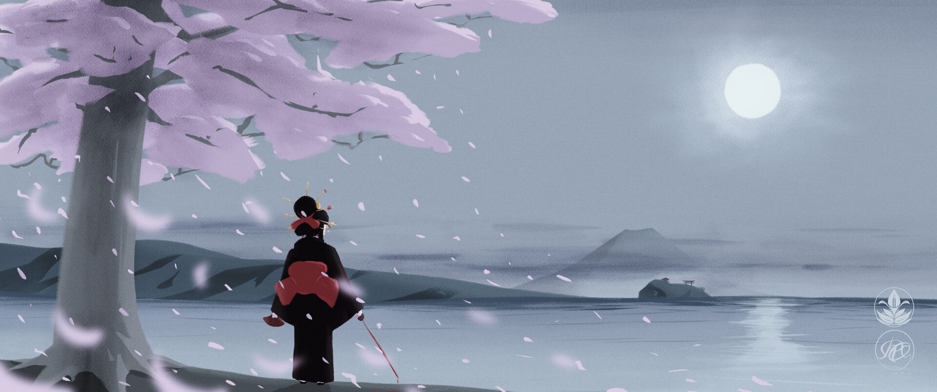 ArtStation - Sakura Night Breeze