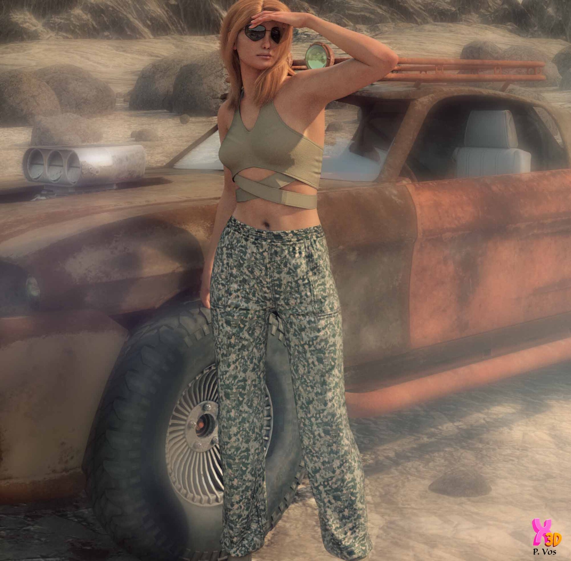 Xtreme3D Studio - dForce X-Fashion Army Outfit for G9 by Xtrart-3d