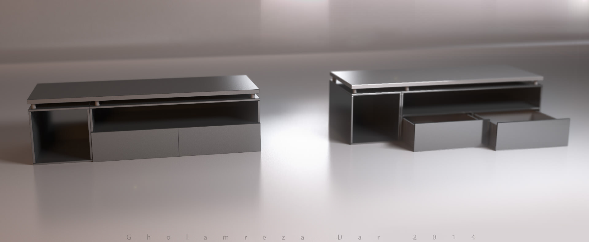 ArtStation - TV table 3ds max