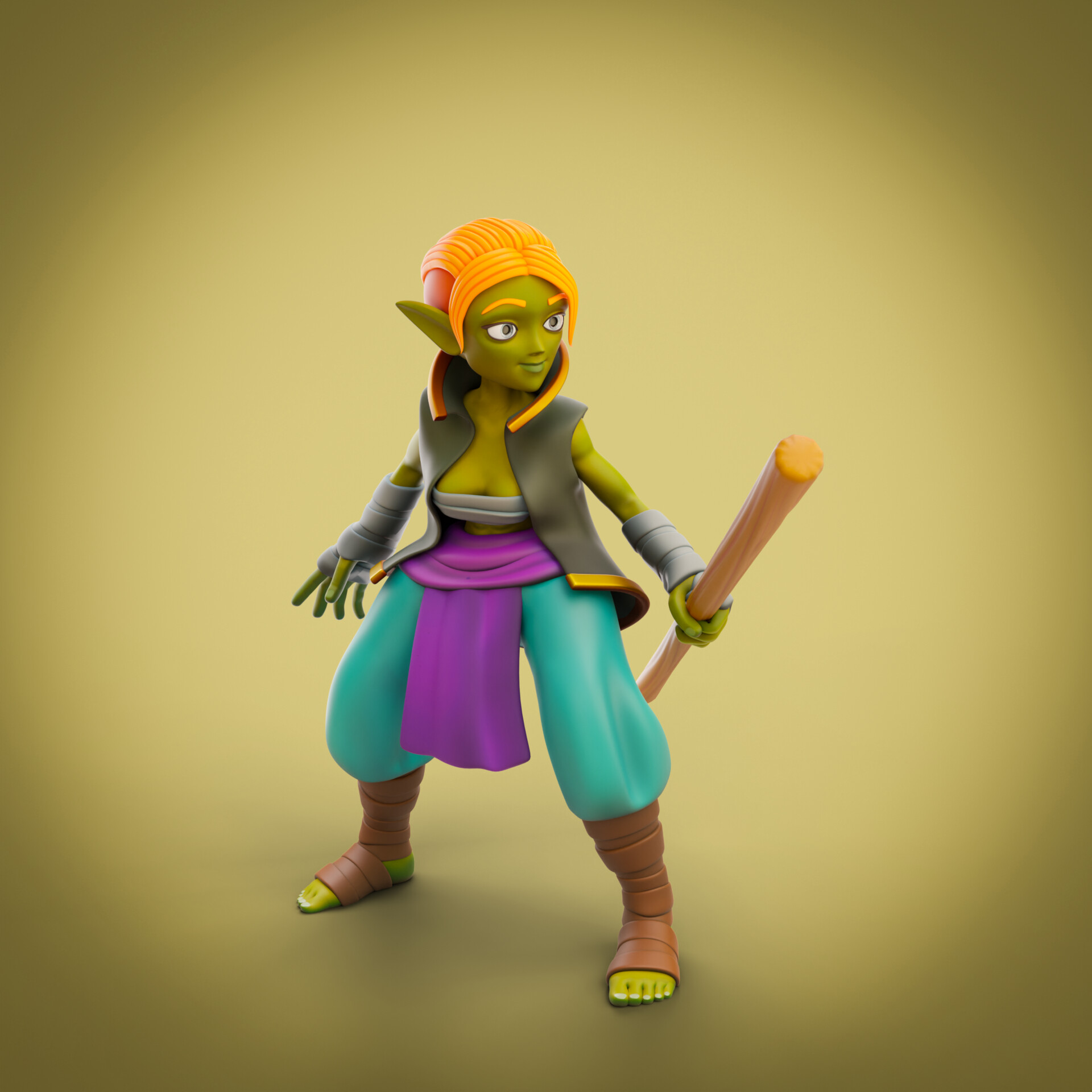 ArtStation - Goblin Girl Monk