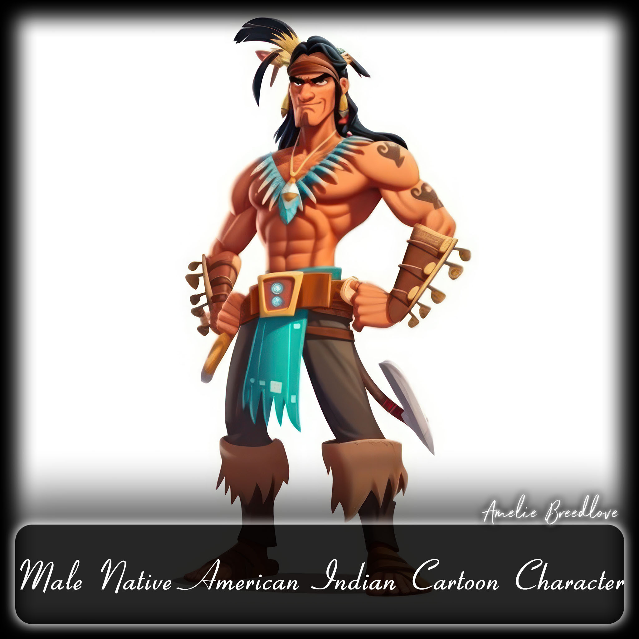 Amelie Anime - 200 Male Native American Indian Cartoon (Full Body ...