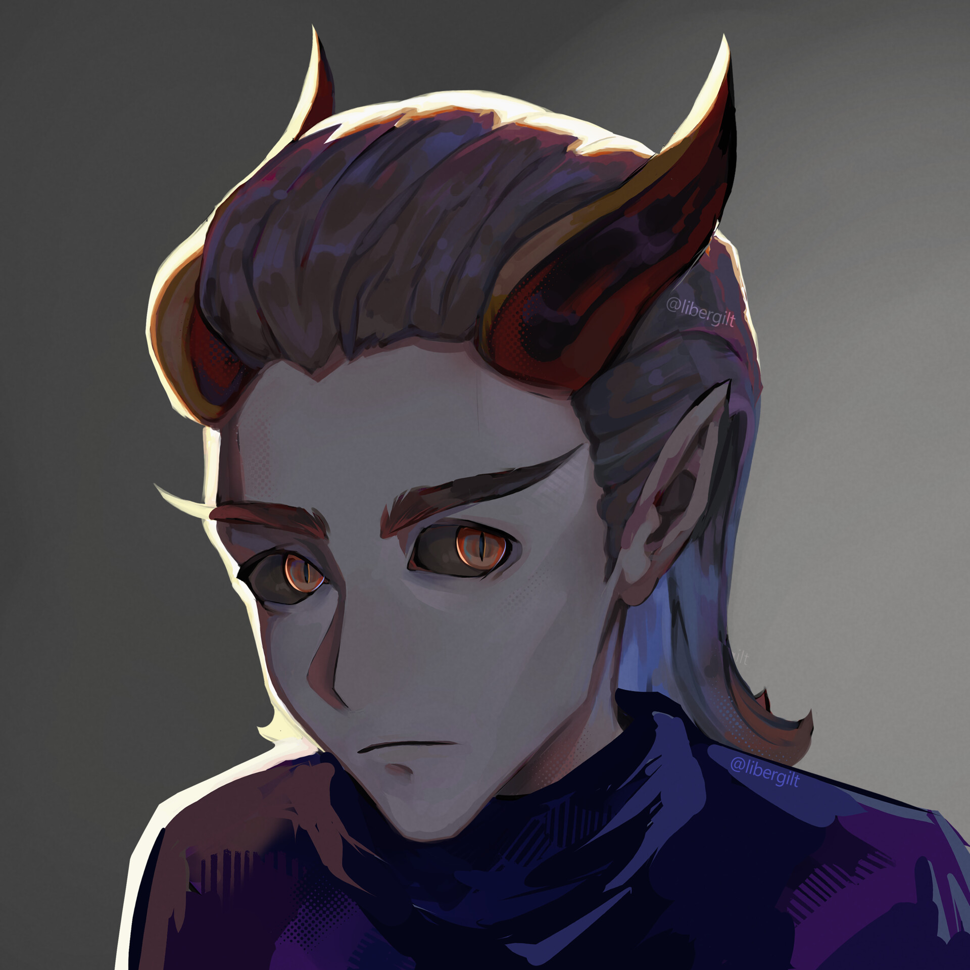 ArtStation - Original Character - Tiefling Portrait
