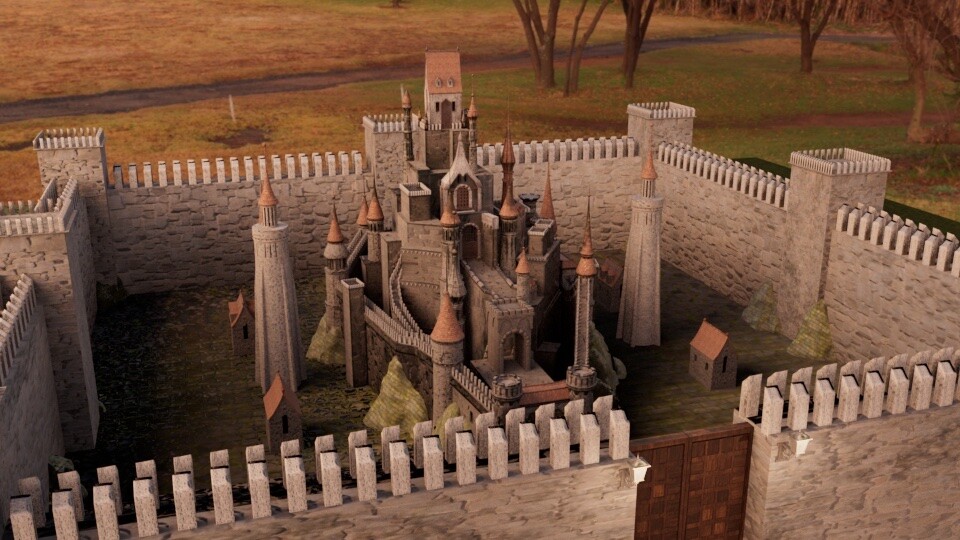 ArtStation - stylized castle