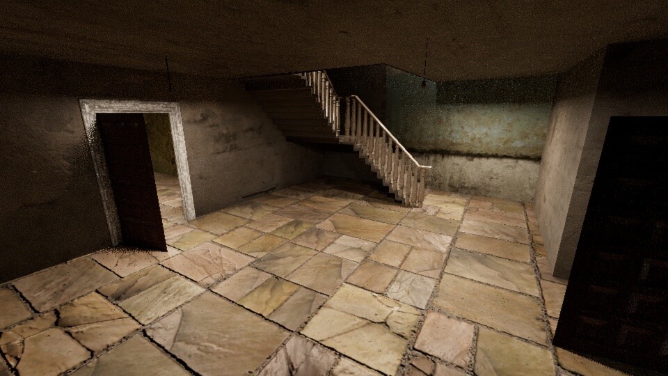 ArtStation - destroyed building interior