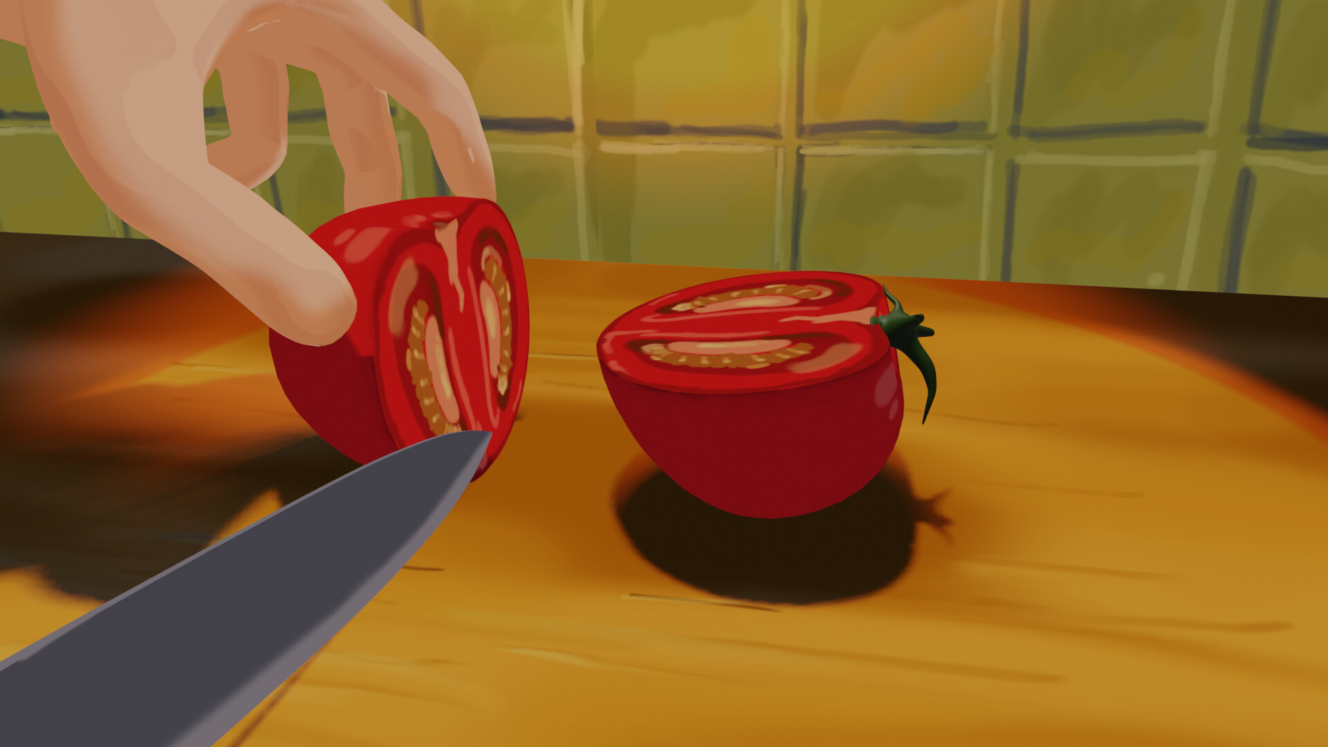 ArtStation - Anime tomato handpainted