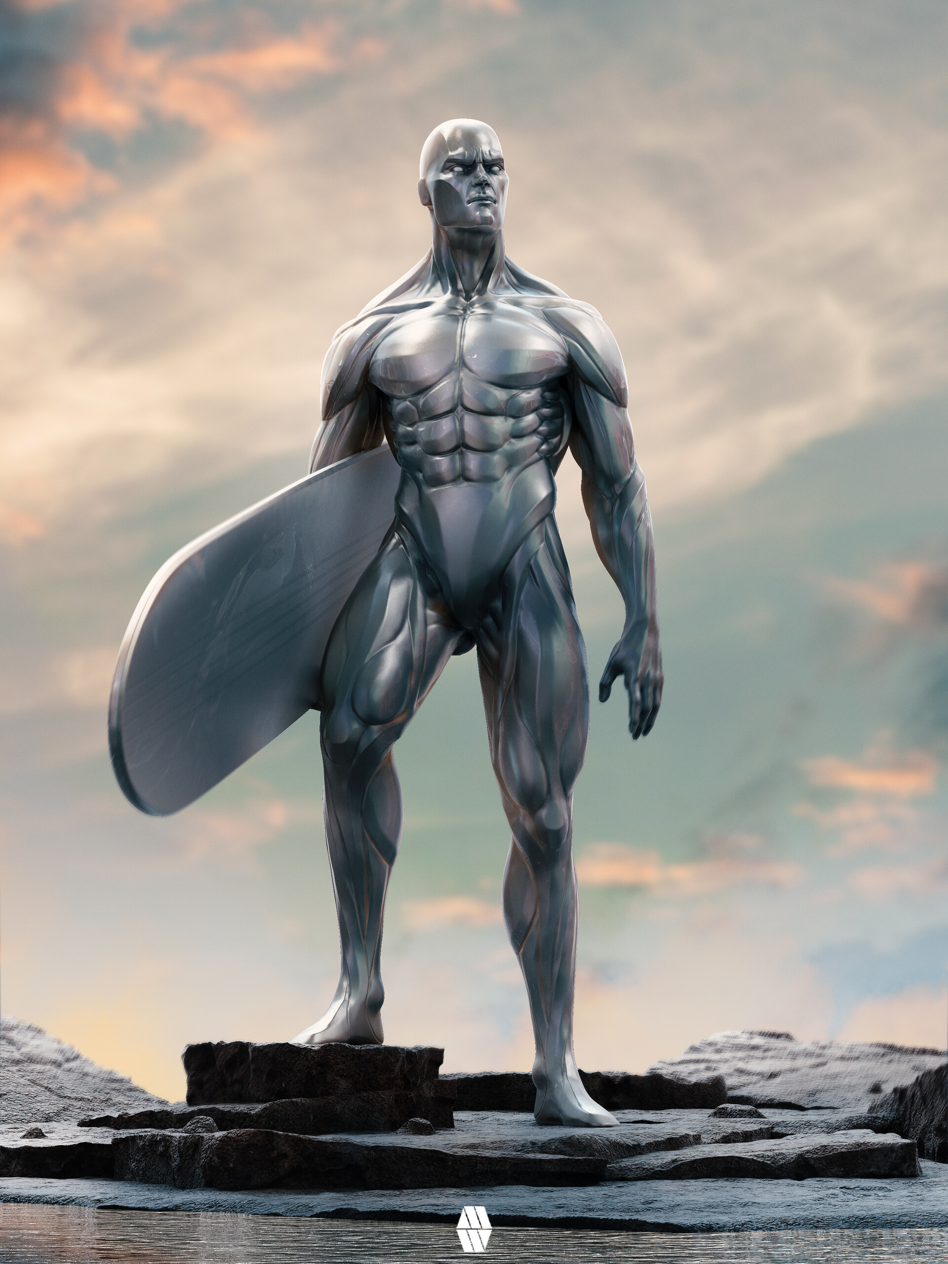 Marcus Whinney - A Herald Arrives - 'Silver Surfer' Concept