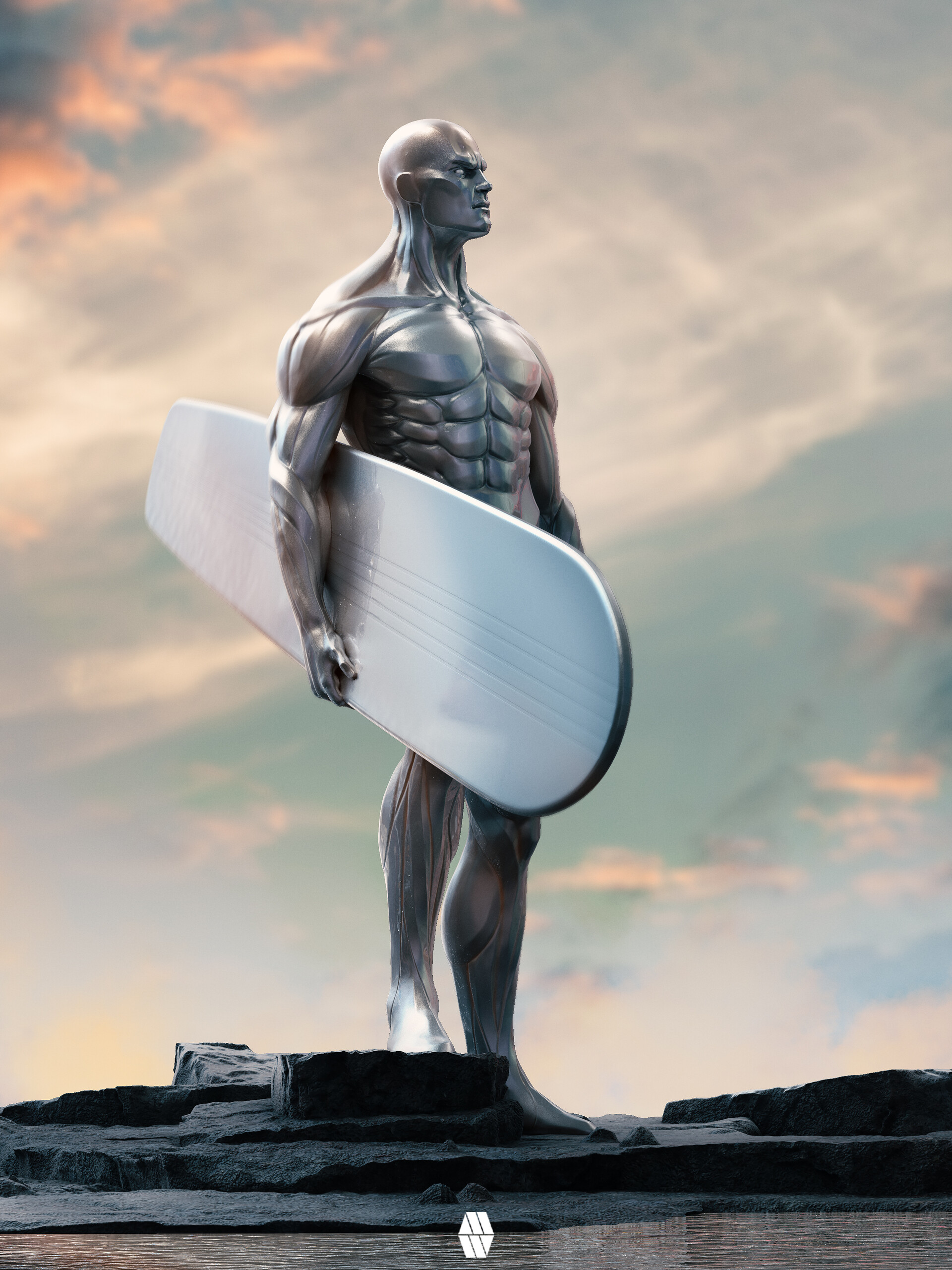 Marcus Whinney - A Herald Arrives - 'Silver Surfer' Concept
