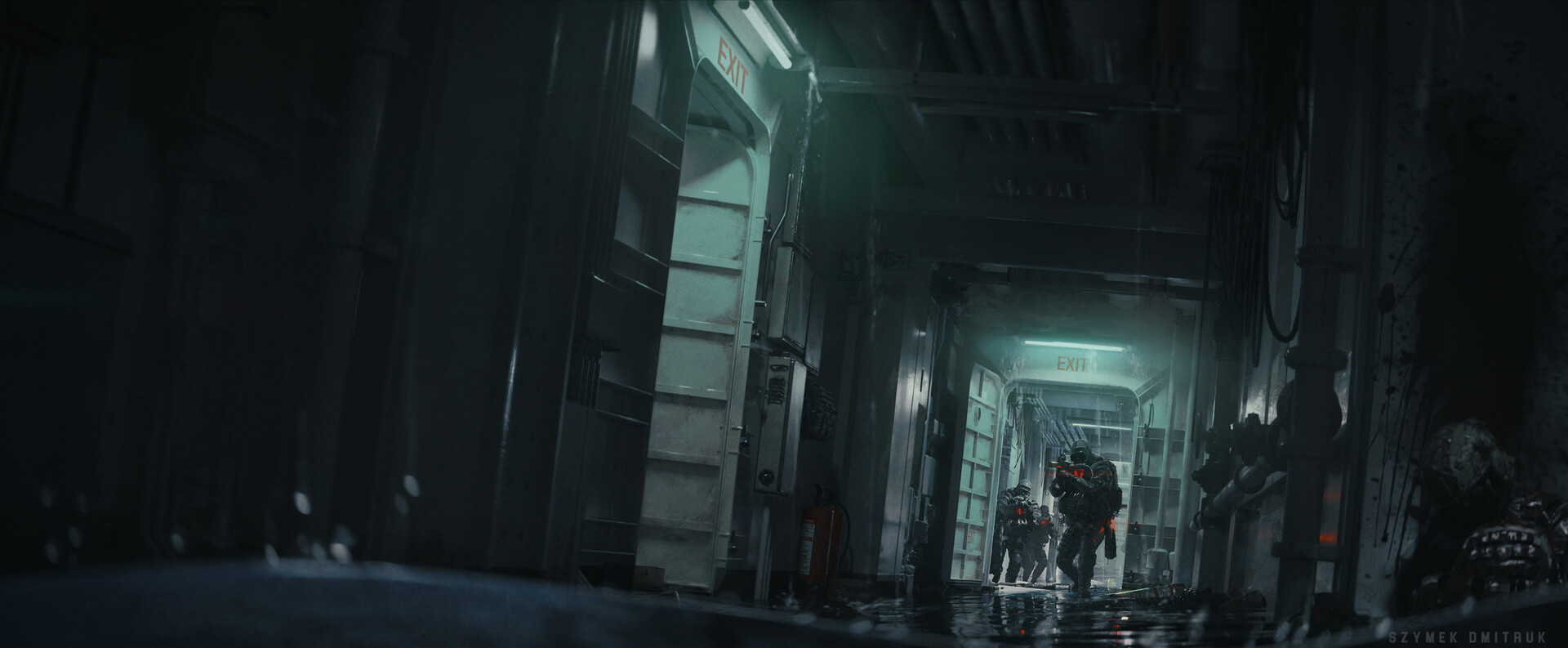 ArtStation - Inside the sinking warship