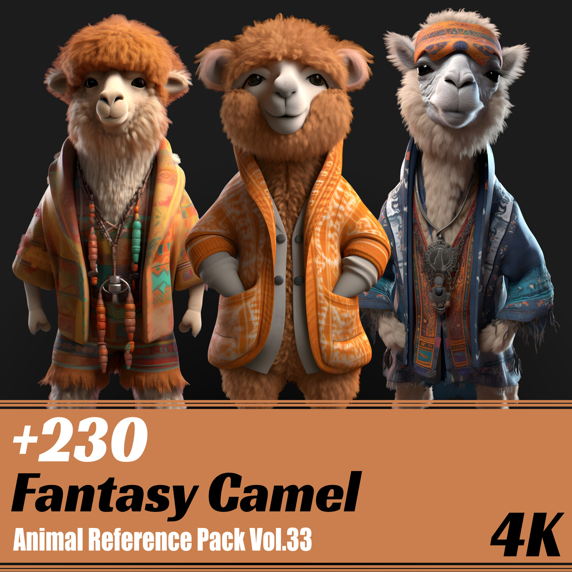 ArtStation - +230 Fantasy Camel | 4K |Animal Reference Pack Vol.33