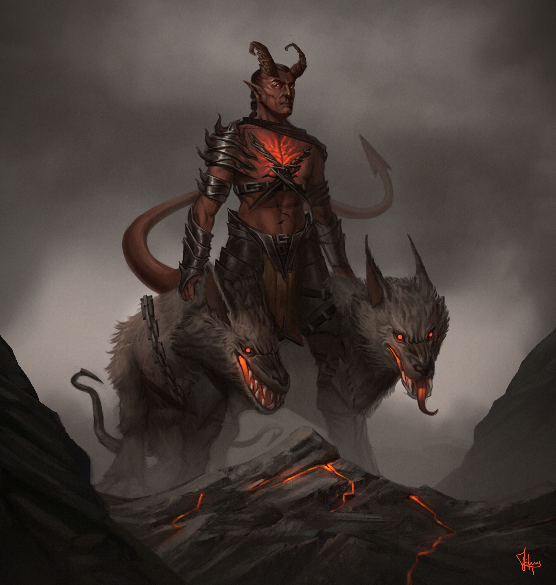 ArtStation - Infernal warg master